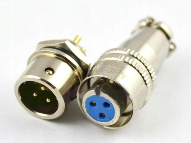 Złącze przemysłowe wtyk + gniazdo 3pin 3p (4942) - Sklep, Opinie, Cena w Allegro