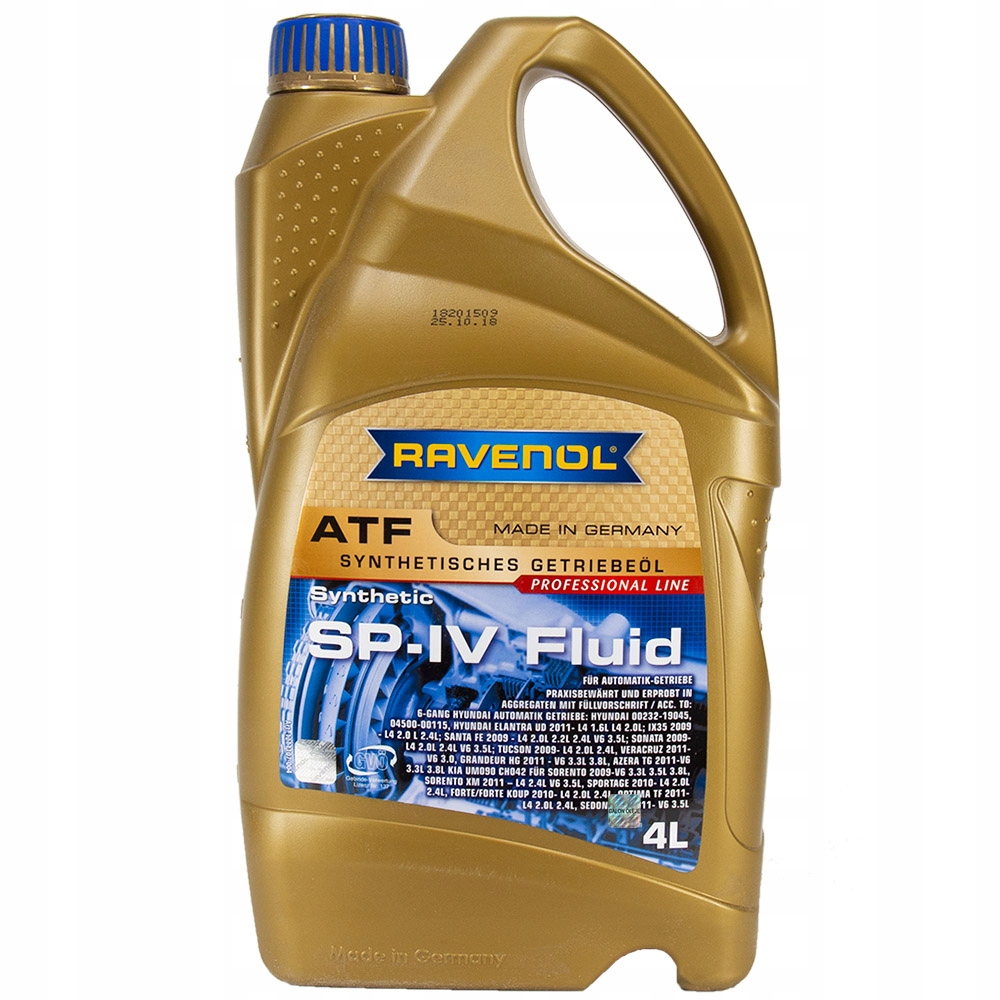 RAVENOL ATF SP-IV Fluid 4L - olej przekładniowy do skrzyni automatycznej 0617722039524 za 242 ...