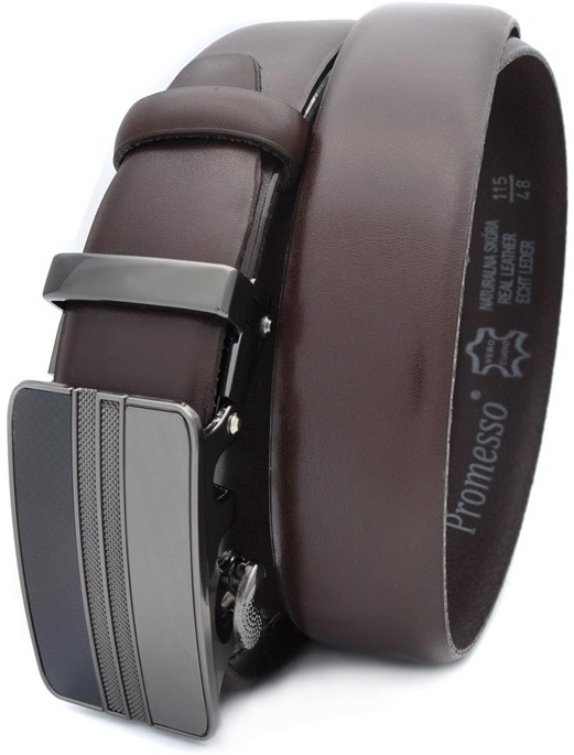 POLSKI SKÓRZANY PASEK BRĄZ ciemny Automat 3 cm • Cena, Opinie • Paski ...