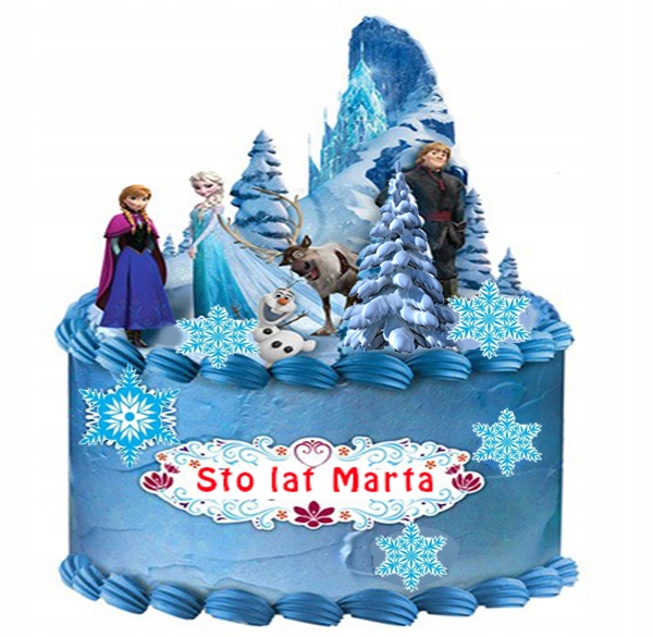 Opłatek GRUBY NA TORT FROZEN ELSA CAŁY ZESTAW - porównaj ceny - Allegro.pl