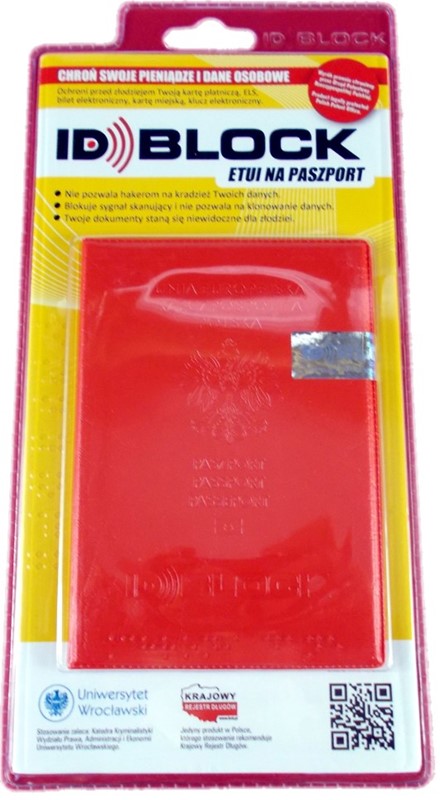 ID BLOCK ETUI NA PASZPORT CZERWONY • Cena, Opinie • Etui i pokrowce ...