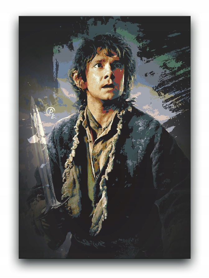 Hobbit - OBRAZ 120x80 canvas plakat Bilbo Baggins 13596255470 - Sklepy ...
