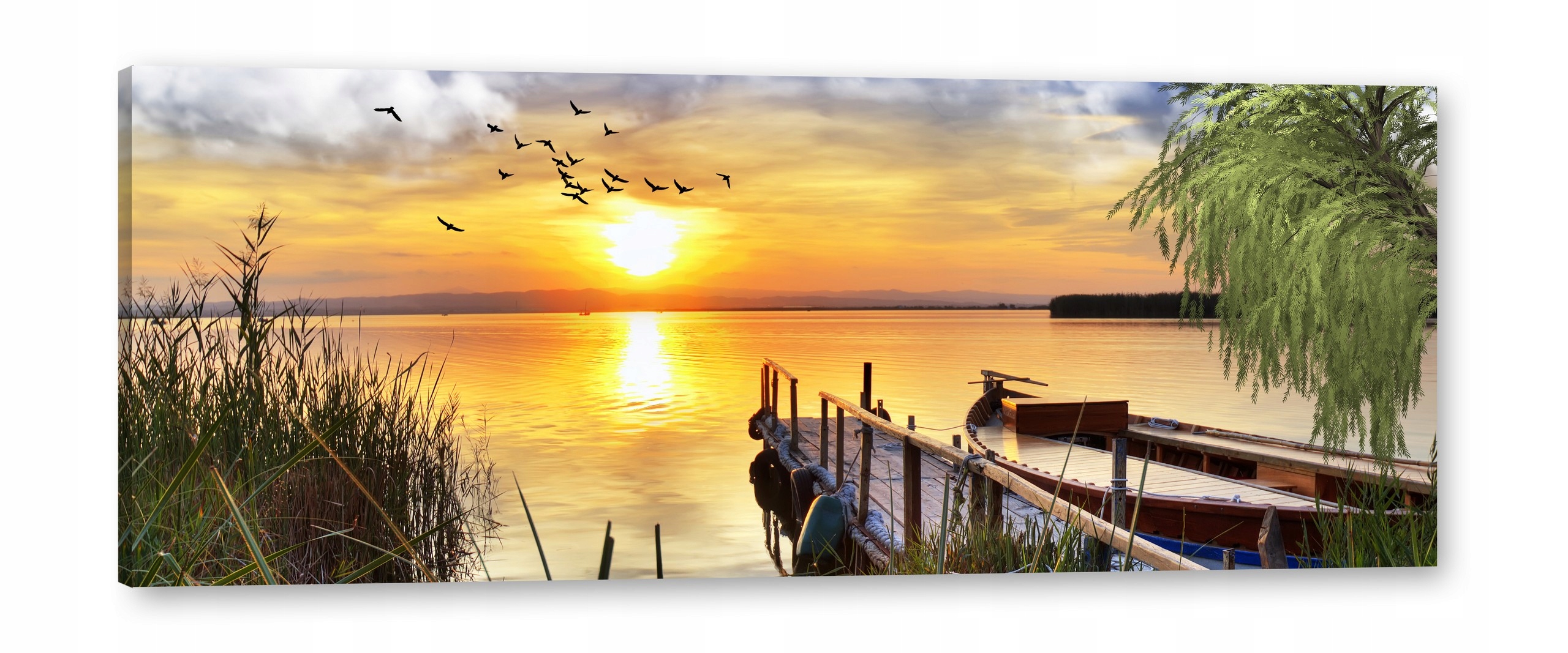 Obraz na płótnie 100x40 Obrazy do salonu Zachodzące słońce POMOST na ...