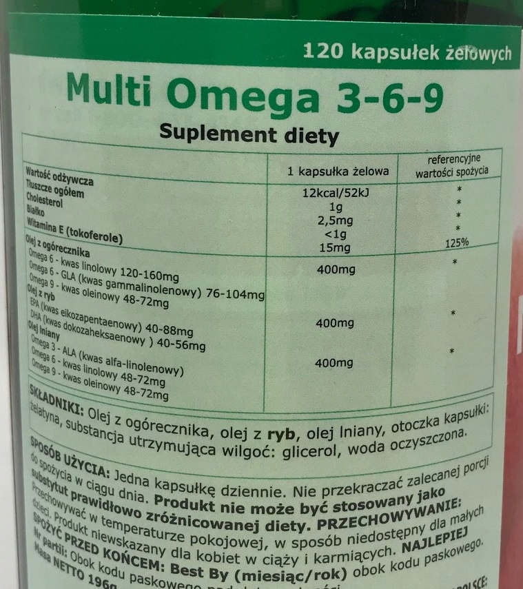 SWANSON Multi OMEGA 3 6 9 odporność kwasy EPA DHA - Visanto, Jerzy ...