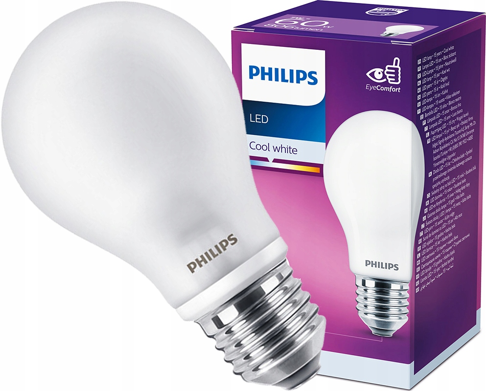 Żarówka LED E27 7W 60W PHILIPS 4000K NEUTRALNA (8718696705438) • Cena ...
