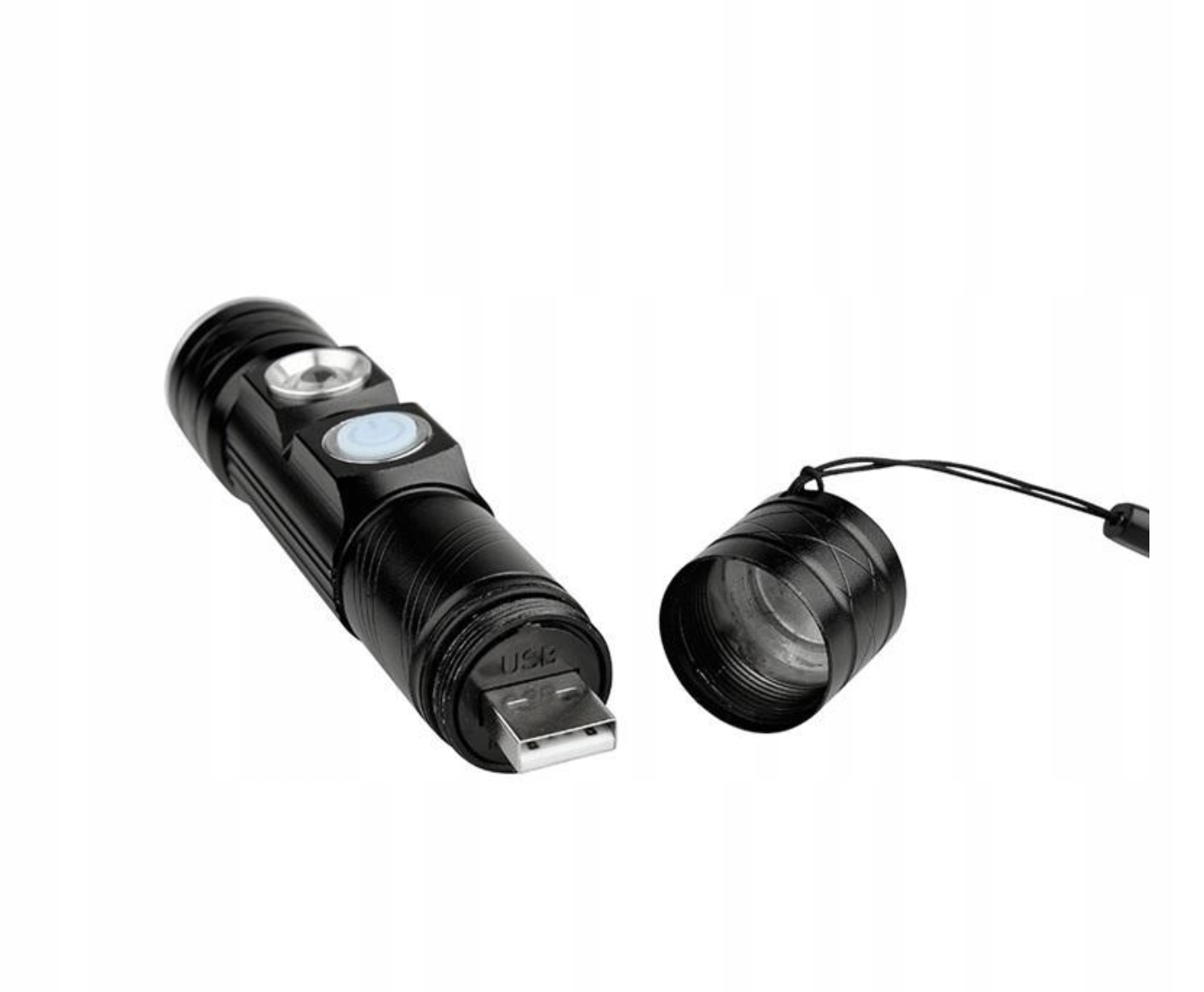 MINI LATARKA LED UV ULTRAFIOLET USB ZOOM MOCNA T6 - 13187929015 - Allegro