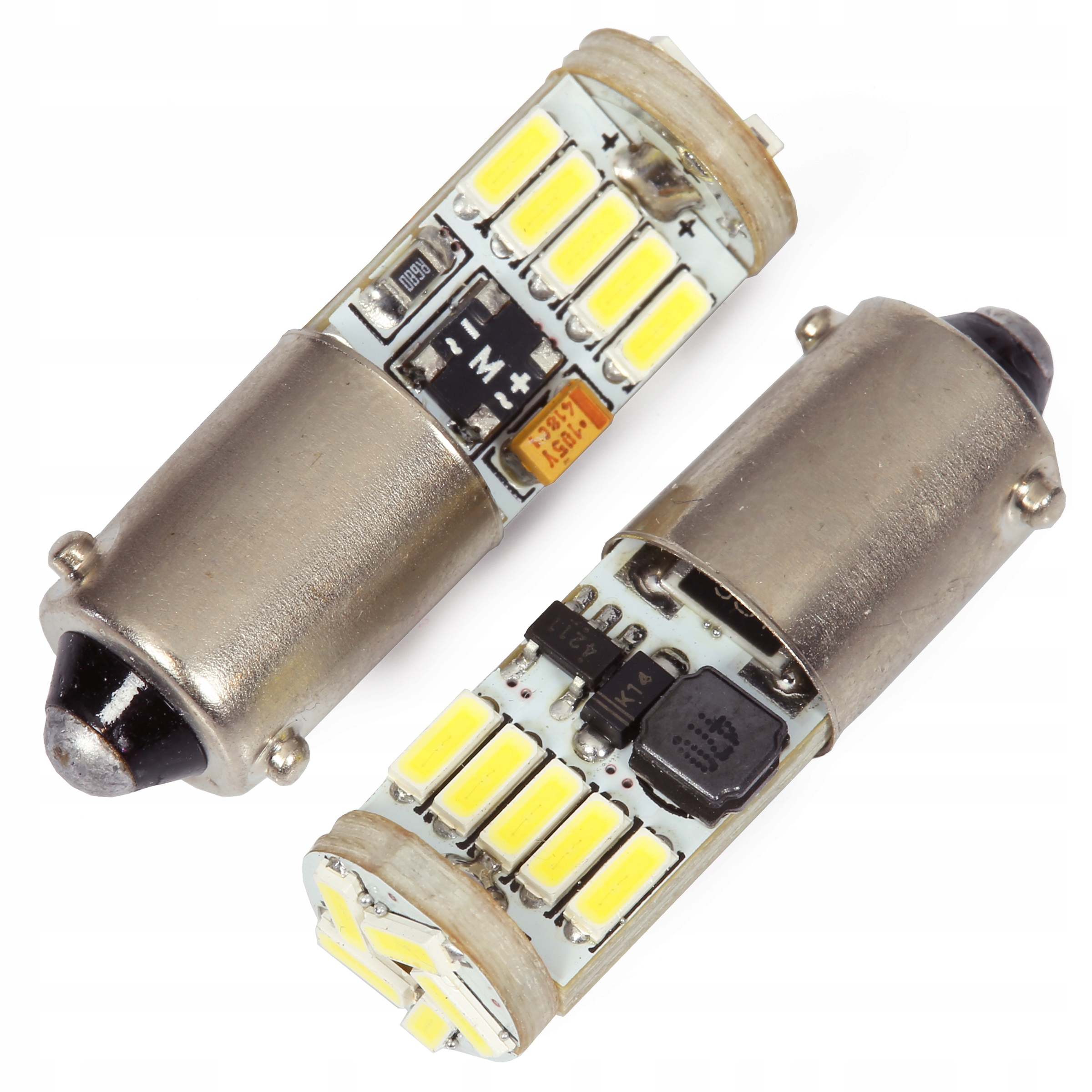 H6W 15 LED 4014 żarówka BAX9S SMD BEZ POLARYZACJI BAX9S-15SMD-4014 ...