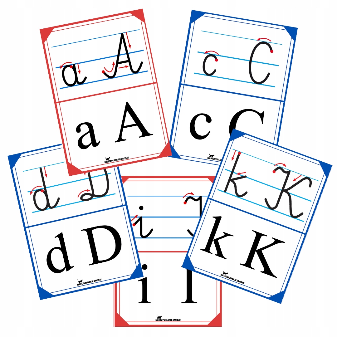 ALFABET Plansze z samymi literami, bez obrazków Nauczycielskie zacisze ...