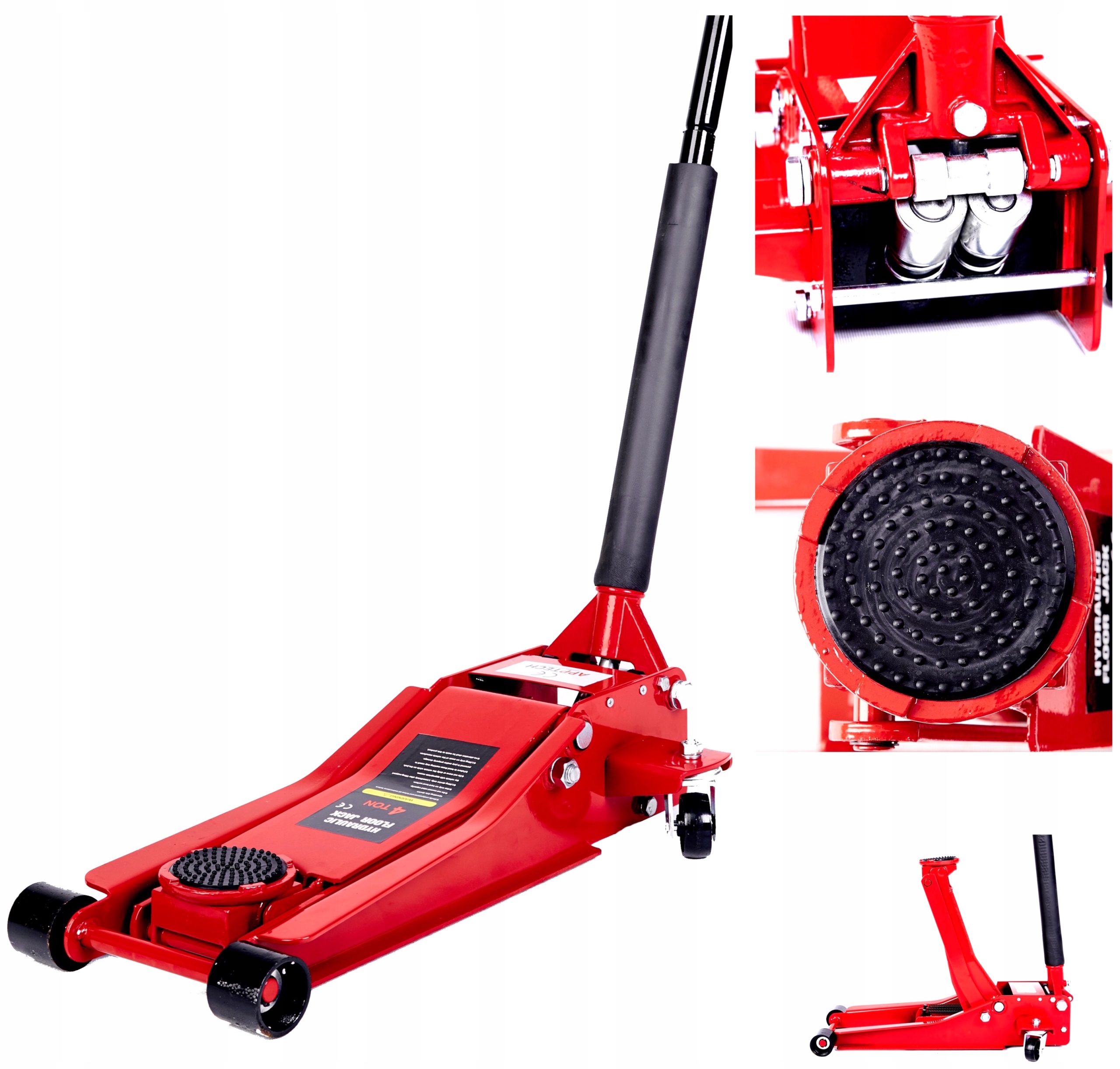 Podnośnik punktowy AppTech 4T niskoprofilowy 2-tłokowy z gumą • Cena, Opinie - Allegro