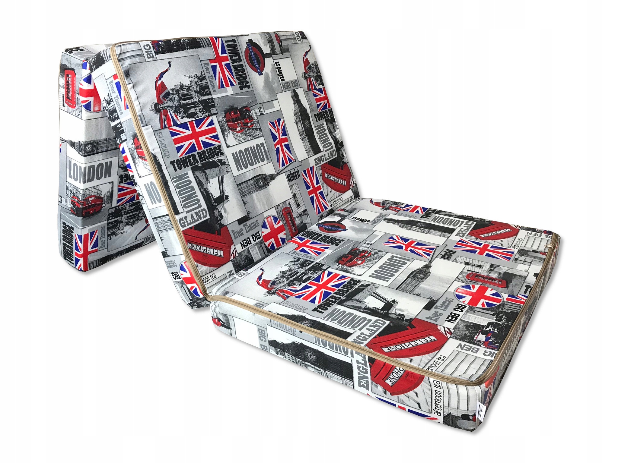 Materac składany rozkładany łóżko dostawka sofa 195x65x10cm LONDON ...