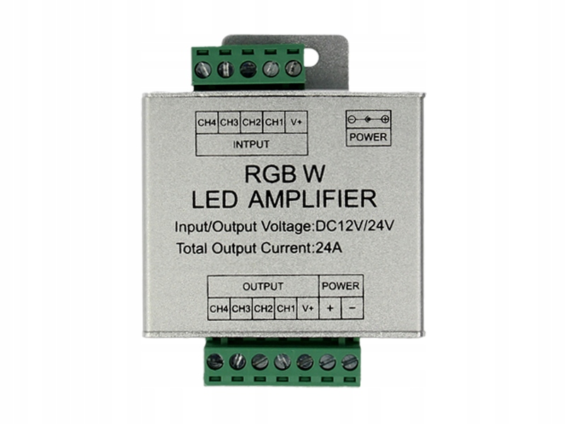 Wzmacniacz LED RGBW Sellneo SN-AMP-ALU-RGBW 24A • Cena, Opinie - Allegro