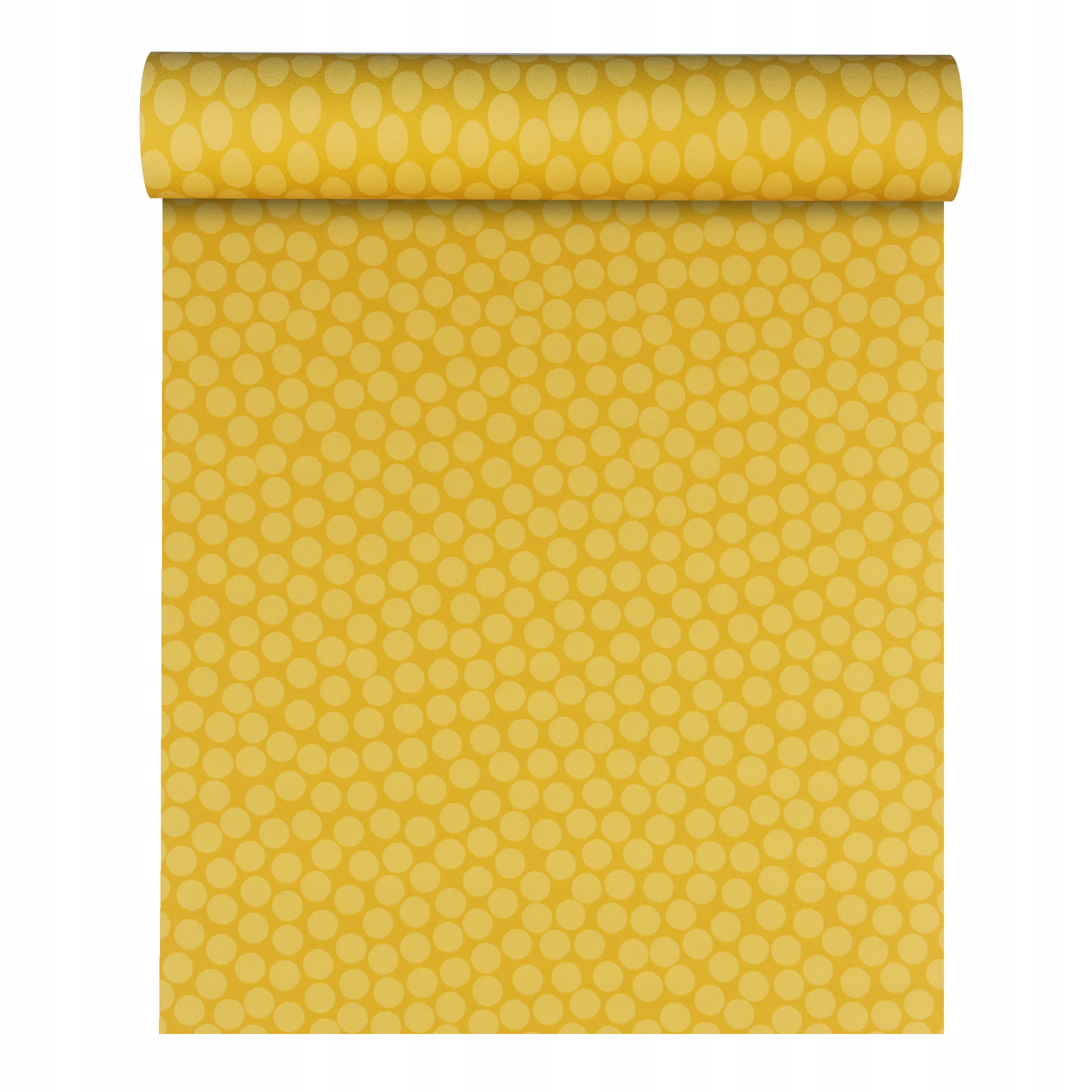 Tapeta ŚCIENNA ŻÓŁTA W GROCHY Tapety Dziecięca Winylowa (8715518972757 ...