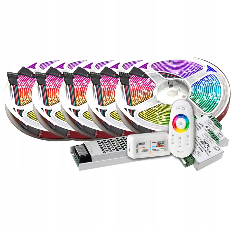 24V ZESTAW Taśma 25m RGB+BIAŁY 1500LED RGBW 5050 ! (ZESTAW RGB+W (ZIMNA ... 24V ZESTAW Taśma 25m RGB+BIAŁY 1500LED RGBW 5050 ! (ZESTAW RGB+W (ZIMNA ...