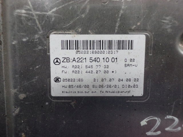MERCEDES S W221 KOMPUTER STEROWNIK SAM 2215404550 • Opinie - Allegro