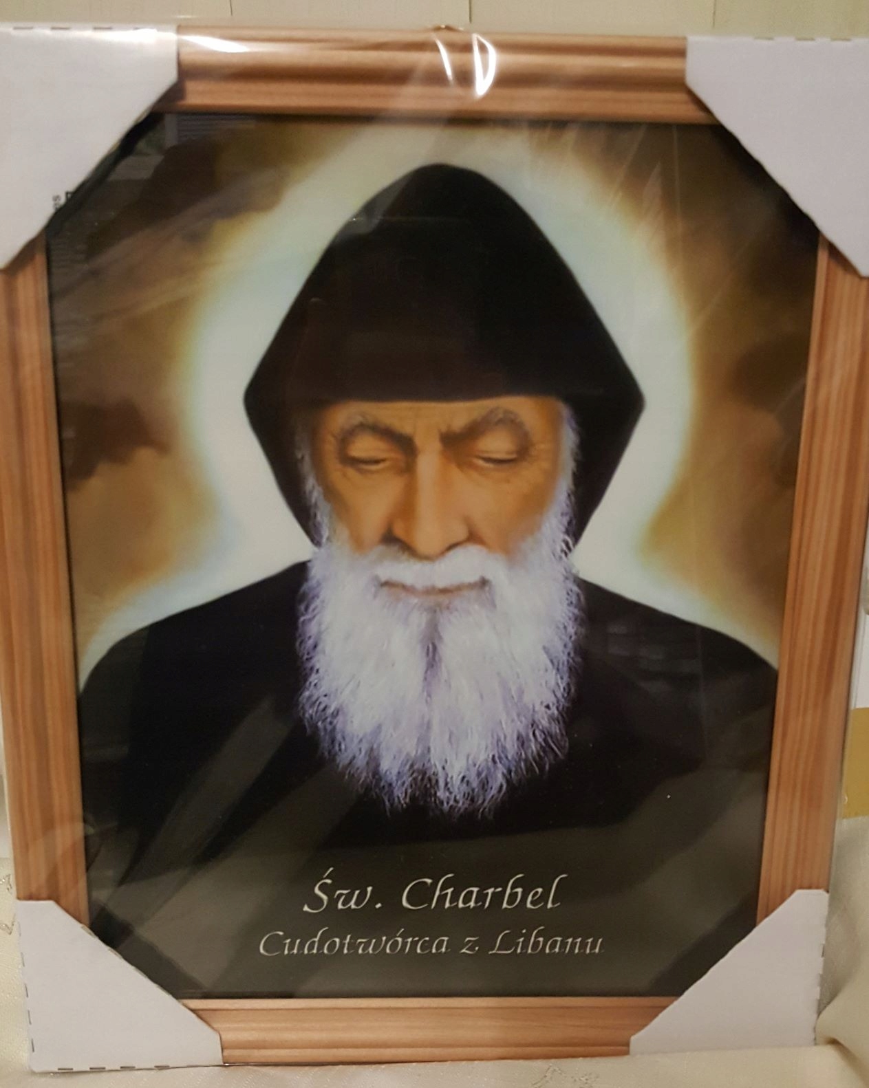 Obraz z wizerunkiem Św Charbela 18x13 za szkłem • Cena, Opinie • Obrazy ...