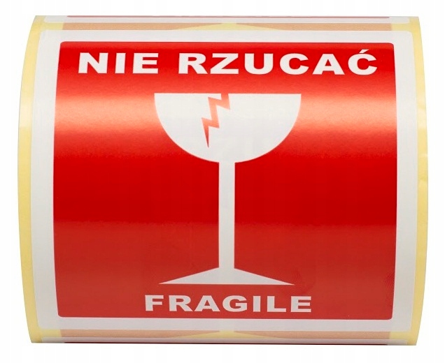 NALEPKI NAKLEJKI OSTRZEGAWCZE NIE RZUCAĆ x100 (5905930052059) • Cena ...