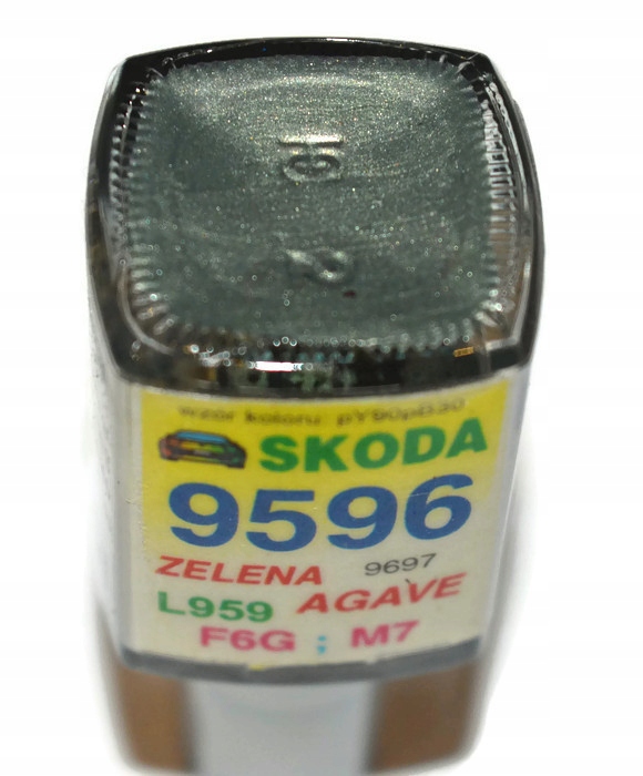 Zaprawka do rys 10ml SKODA 9596 F6G M7M7 ZIELONY AGAWA 5906379507278 za ...