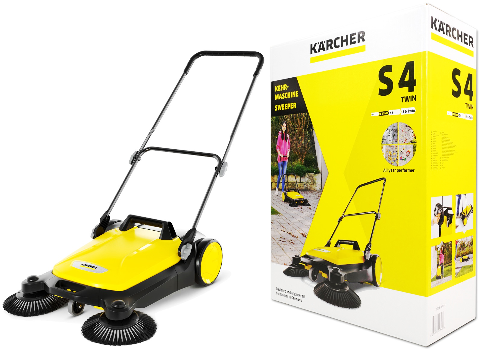 KARCHER S4 TWIN ZAMIATARKA RĘCZNA DO LIŚCI KOSTKI 11757726276 - Allegro.pl