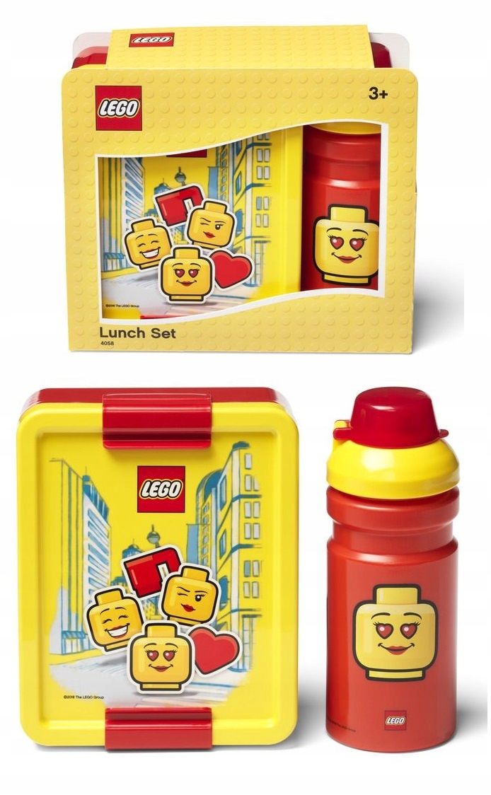 LEGO LUNCH SET DZIEWCZYNKA POJEMNIKI BIDON I BOX (887988011156) • Cena ...