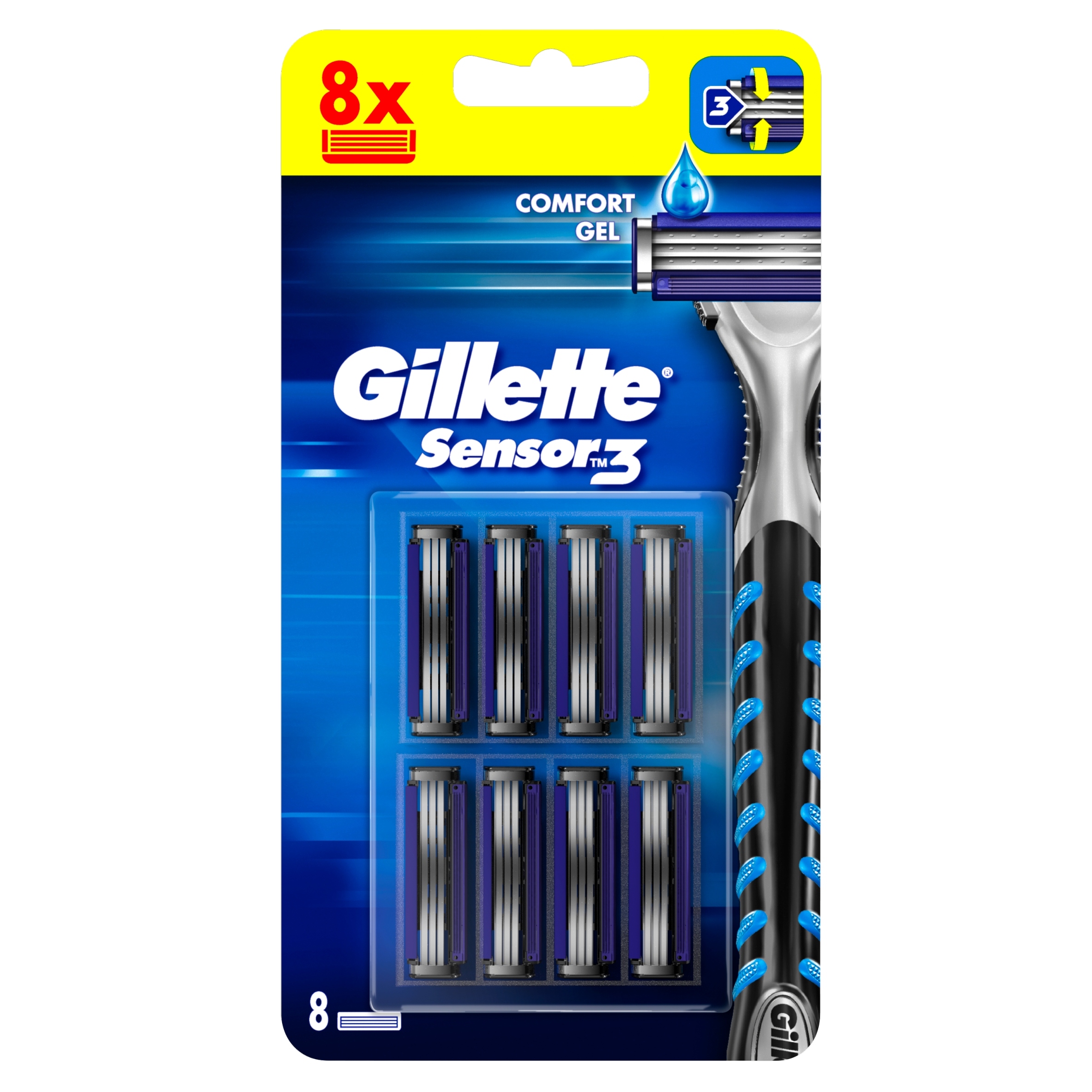 Wkłady nożyki do maszynki Gillette Sensor3 8 sztuk (7702018499977 ...
