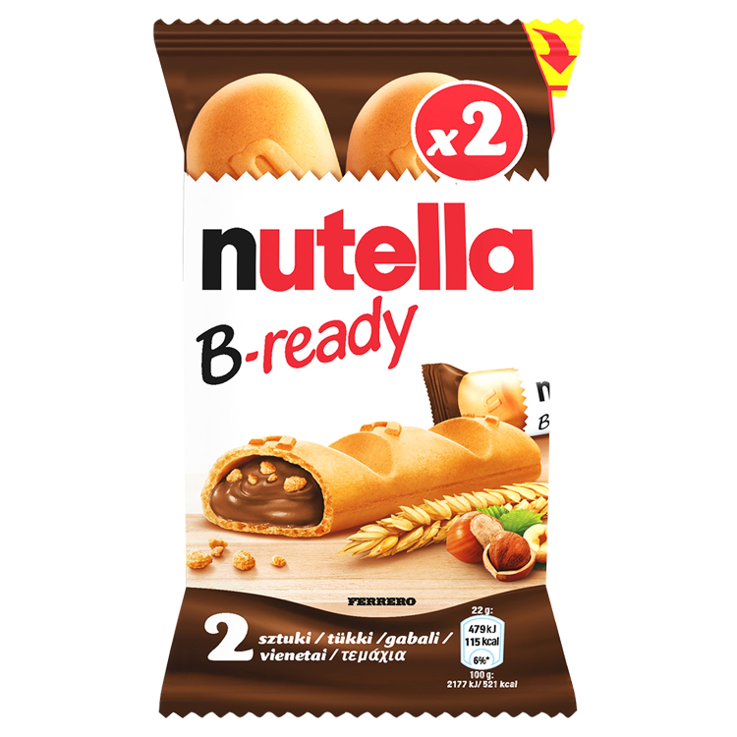 Waflek FERRERO NUTELLA B-READY 44g (8000500264850) • Cena, Opinie • Wafelki 17232561486 • Allegro