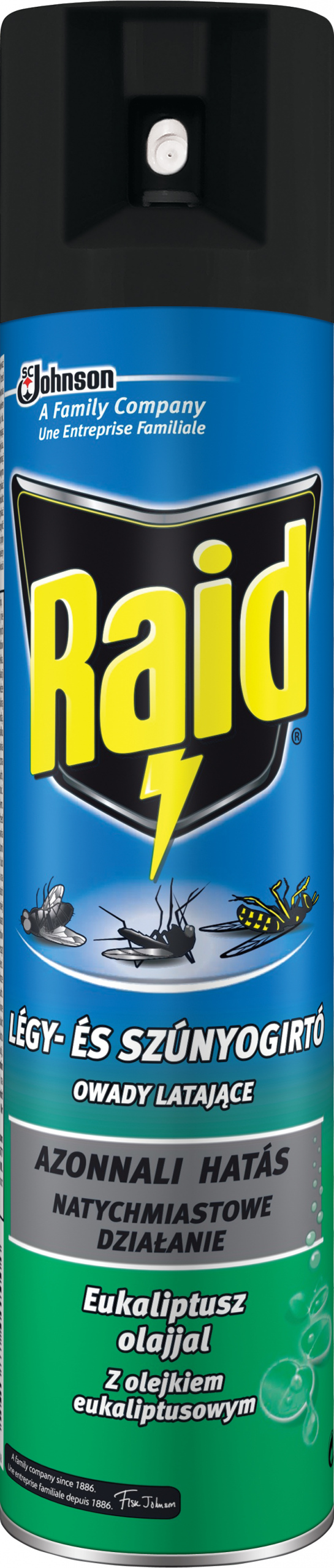 RAID SPREJ Eukalyptus NA KOMÁRY MOUCHY VOSY MUCHNIČKY SRŠNĚ LÉTAJÍCÍ ...