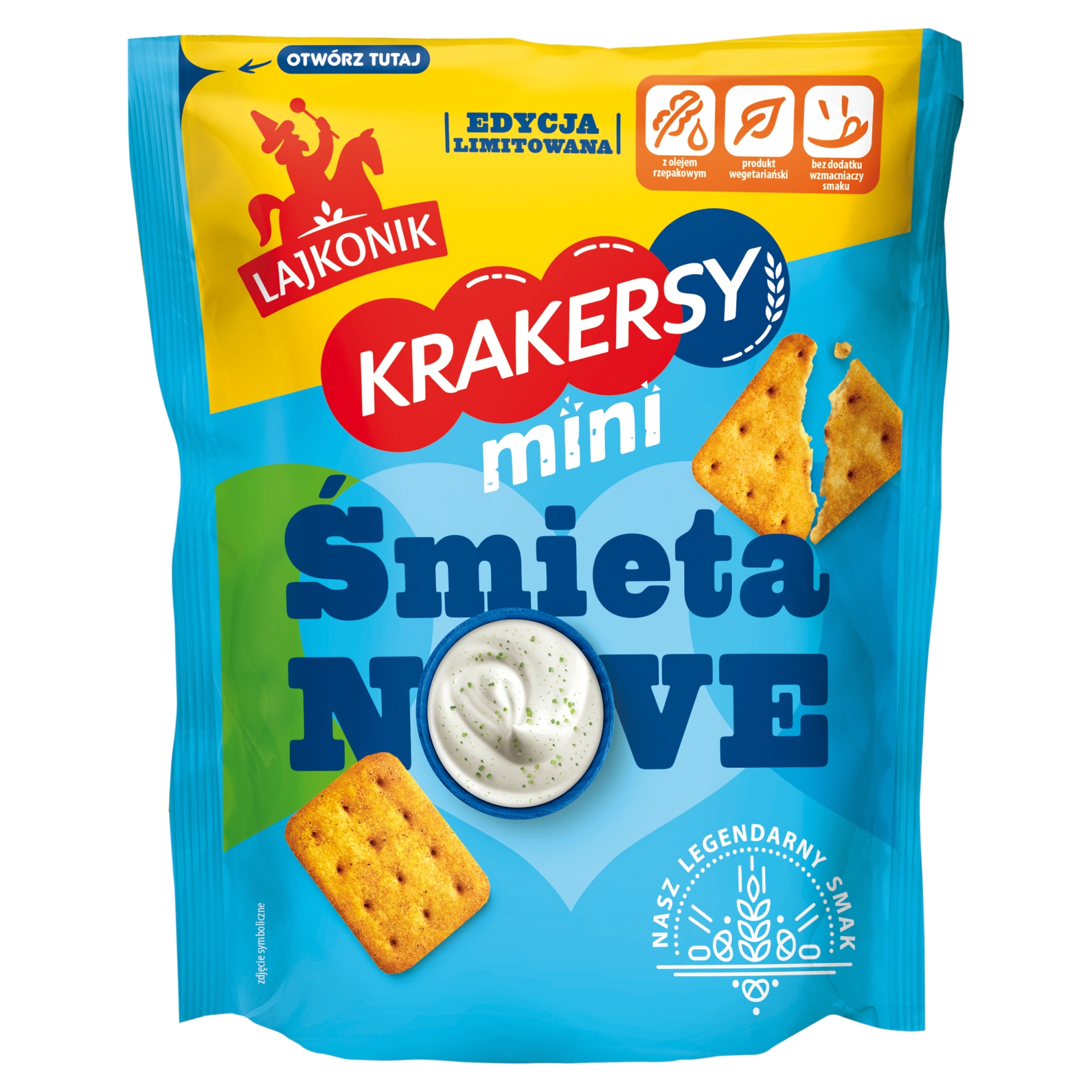 MINI KRAKERSY Lajkonik ŚMIETANOVE Śmietana 100g (5900320012316) • Cena ...