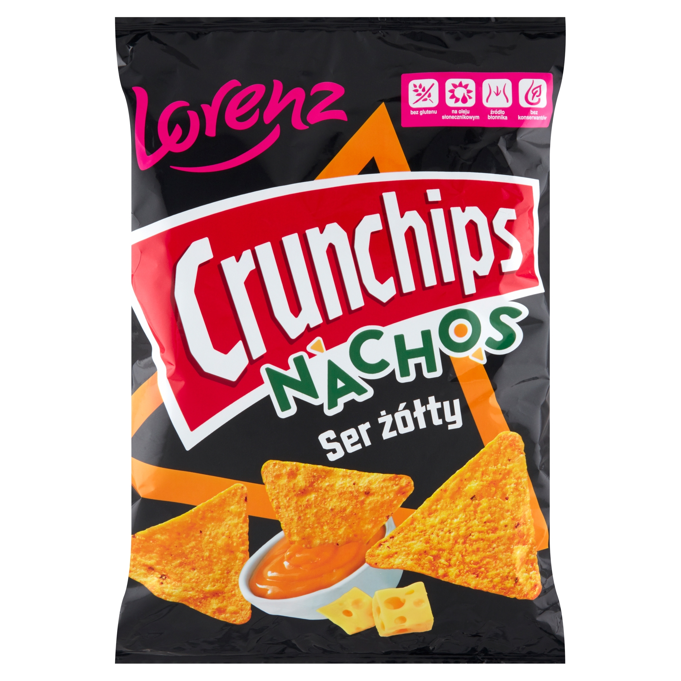 Crunchips Nachos Chipsy kukurydziane ser 190 g 12612133296 - Allegro.pl