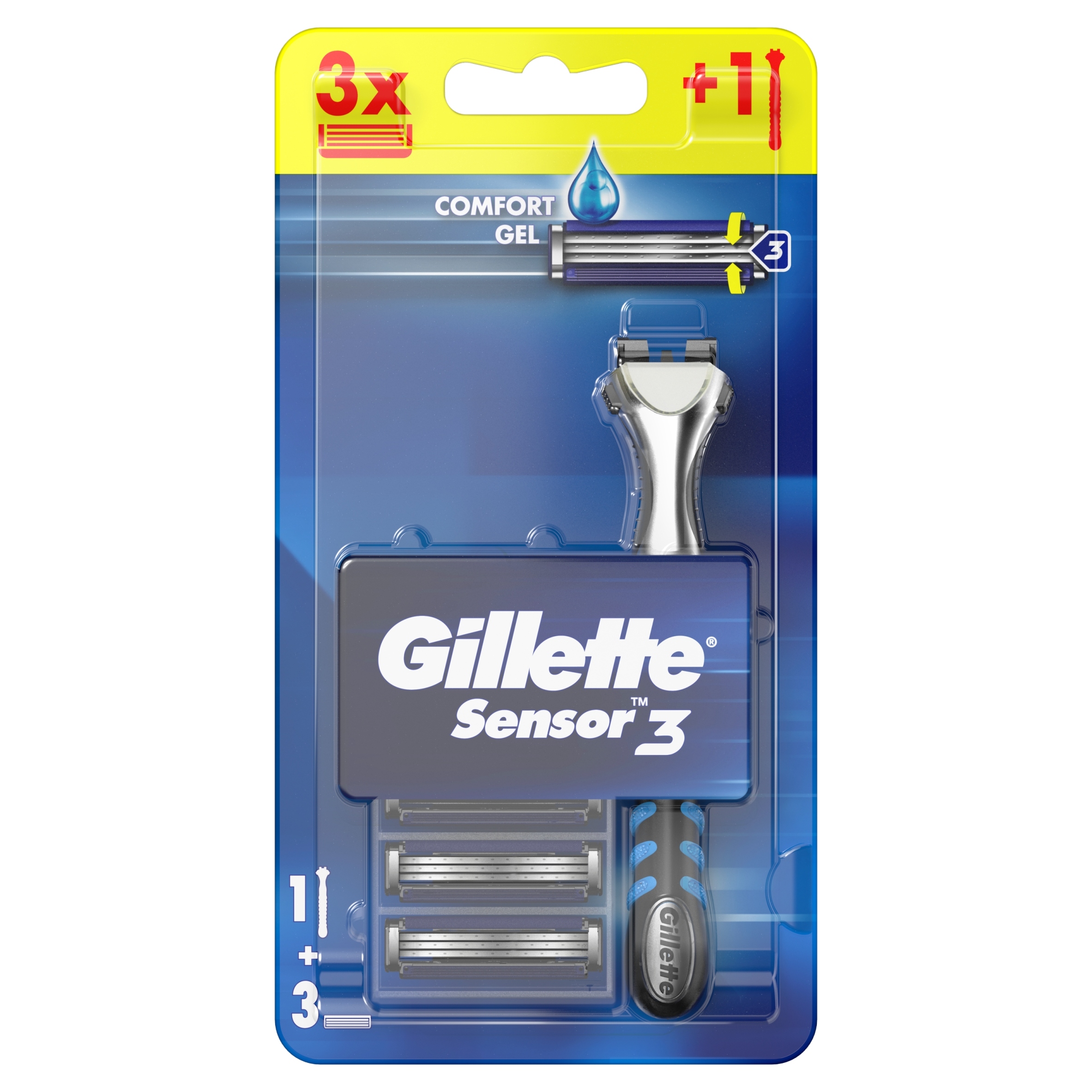 Gillette Sensor3 Maszynka do golenia - 3 ostrza Comfort gel ...