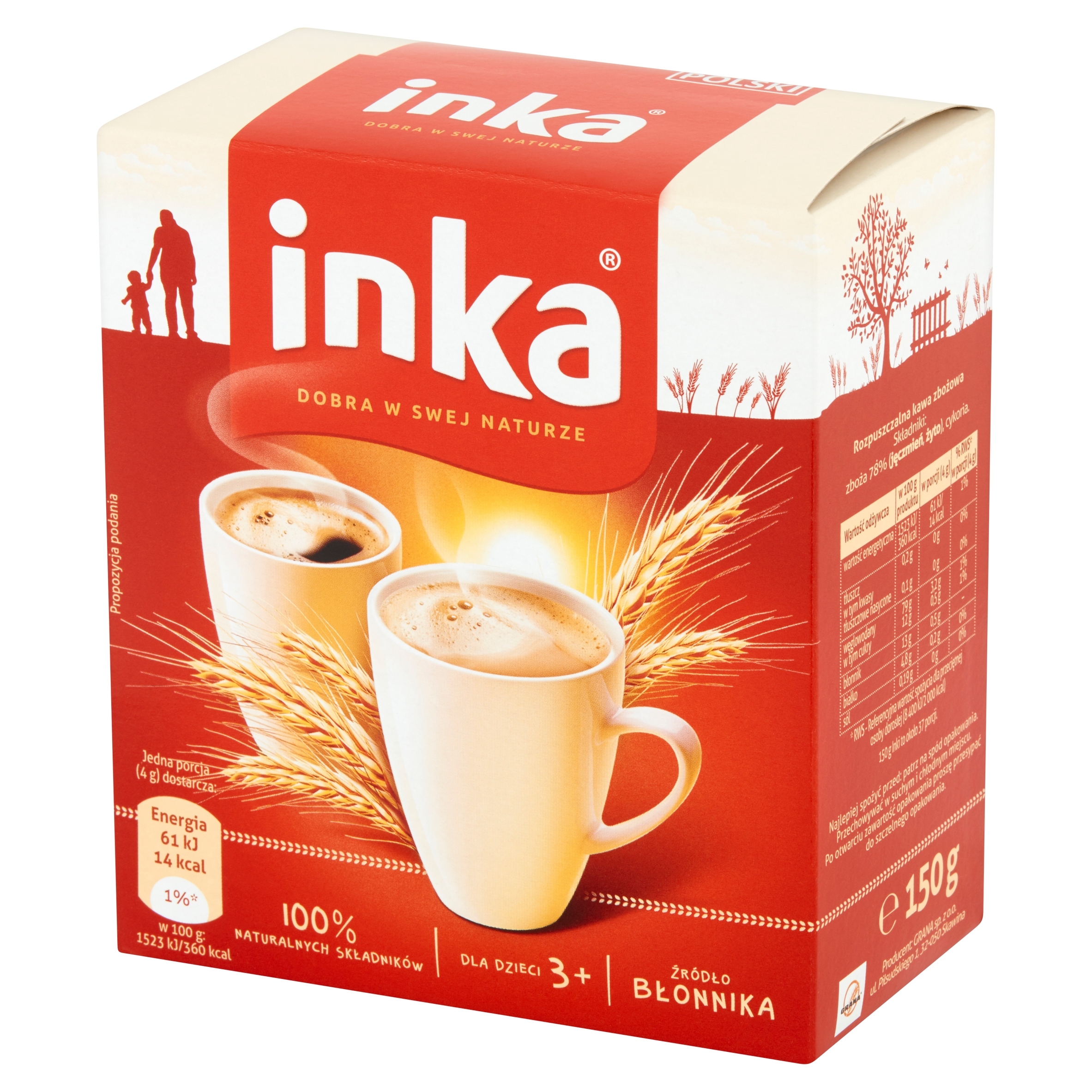 Kawa Inka zbożowa rozpuszczalna klasyczna 150 g 10574100159 - Allegro.pl