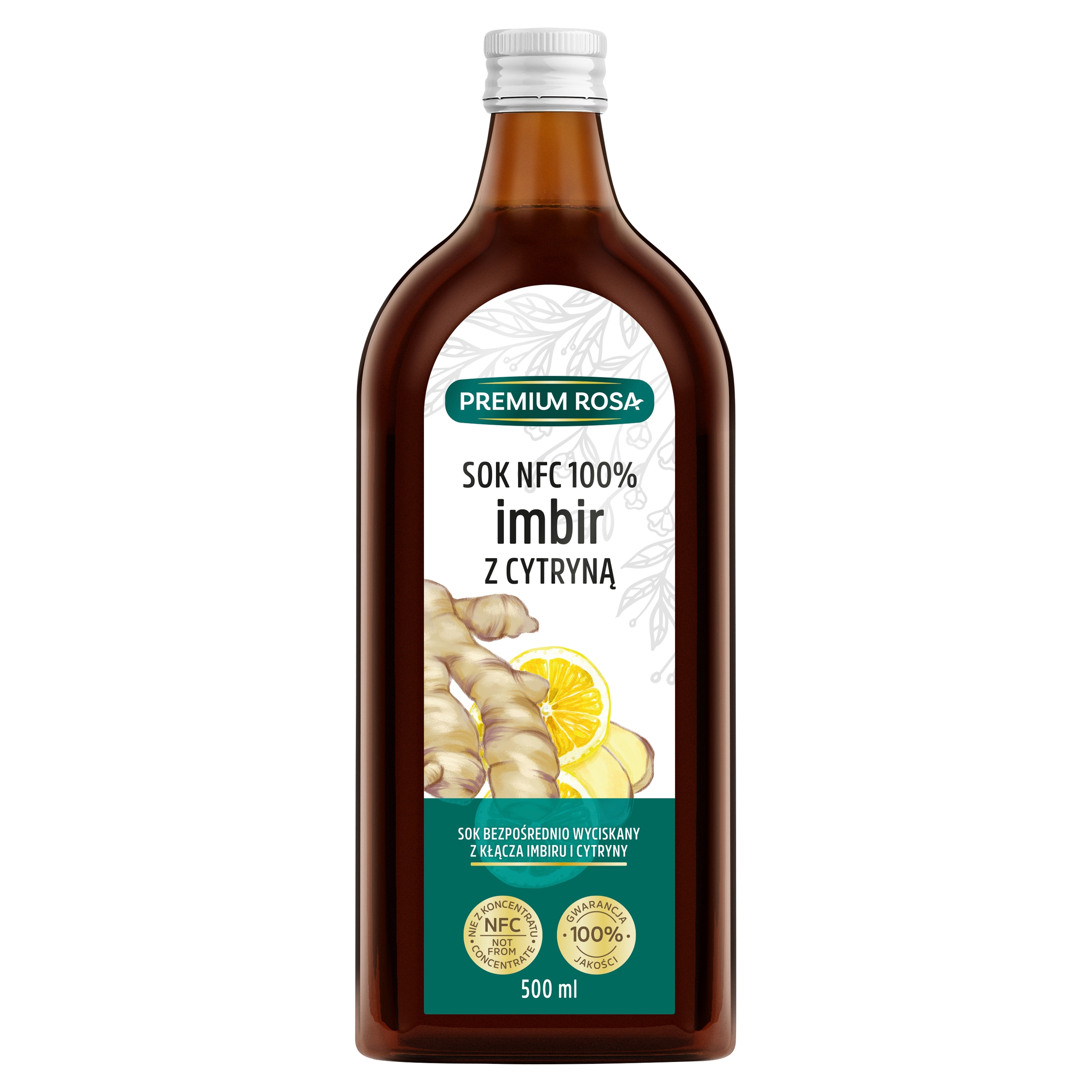 Sok imbir z cytryną bez cukru 500ml - Premium Rosa 13788252778 - Allegro.pl