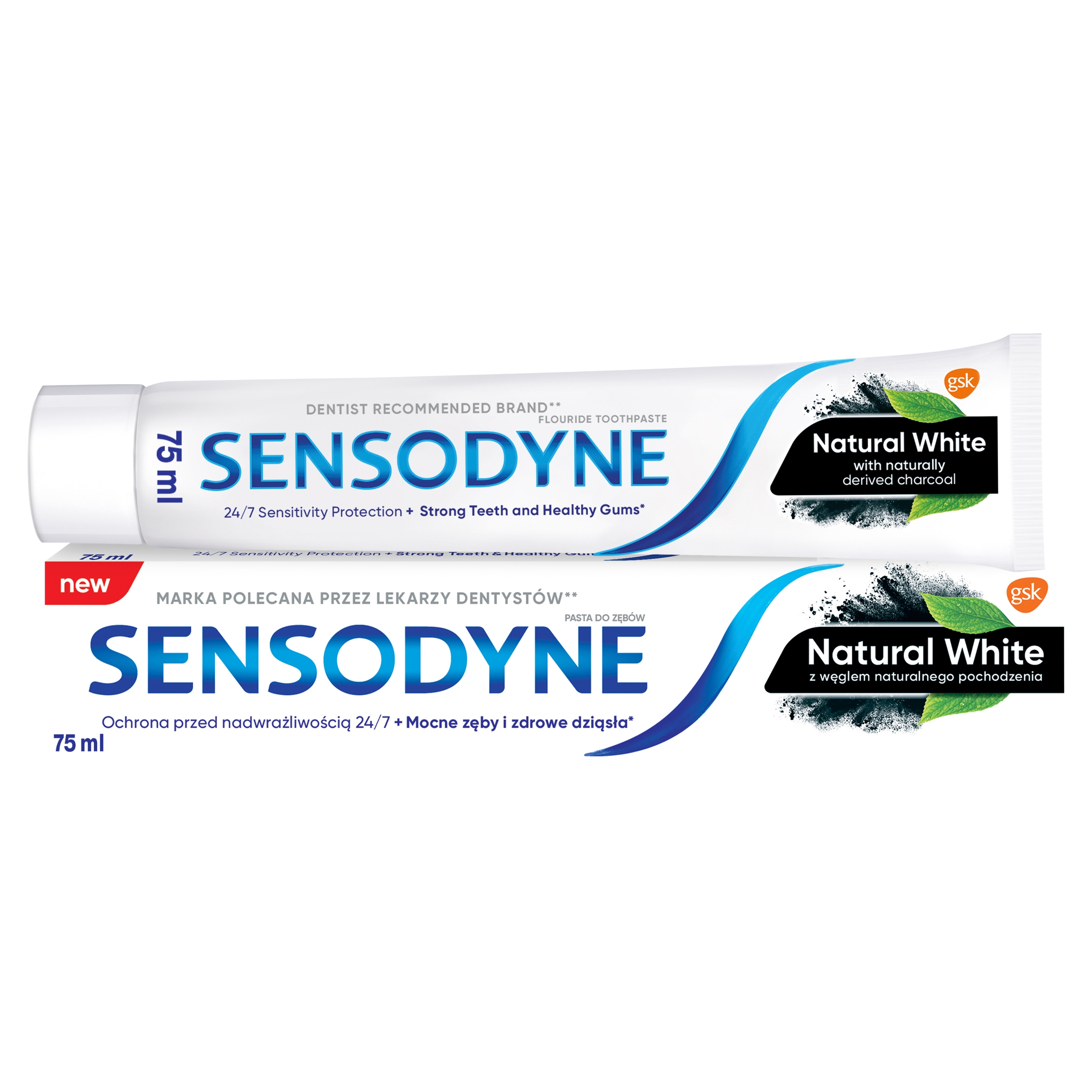 Sensodyne Natural White wybielająca pasta do zębów z węglem aktywnym ...