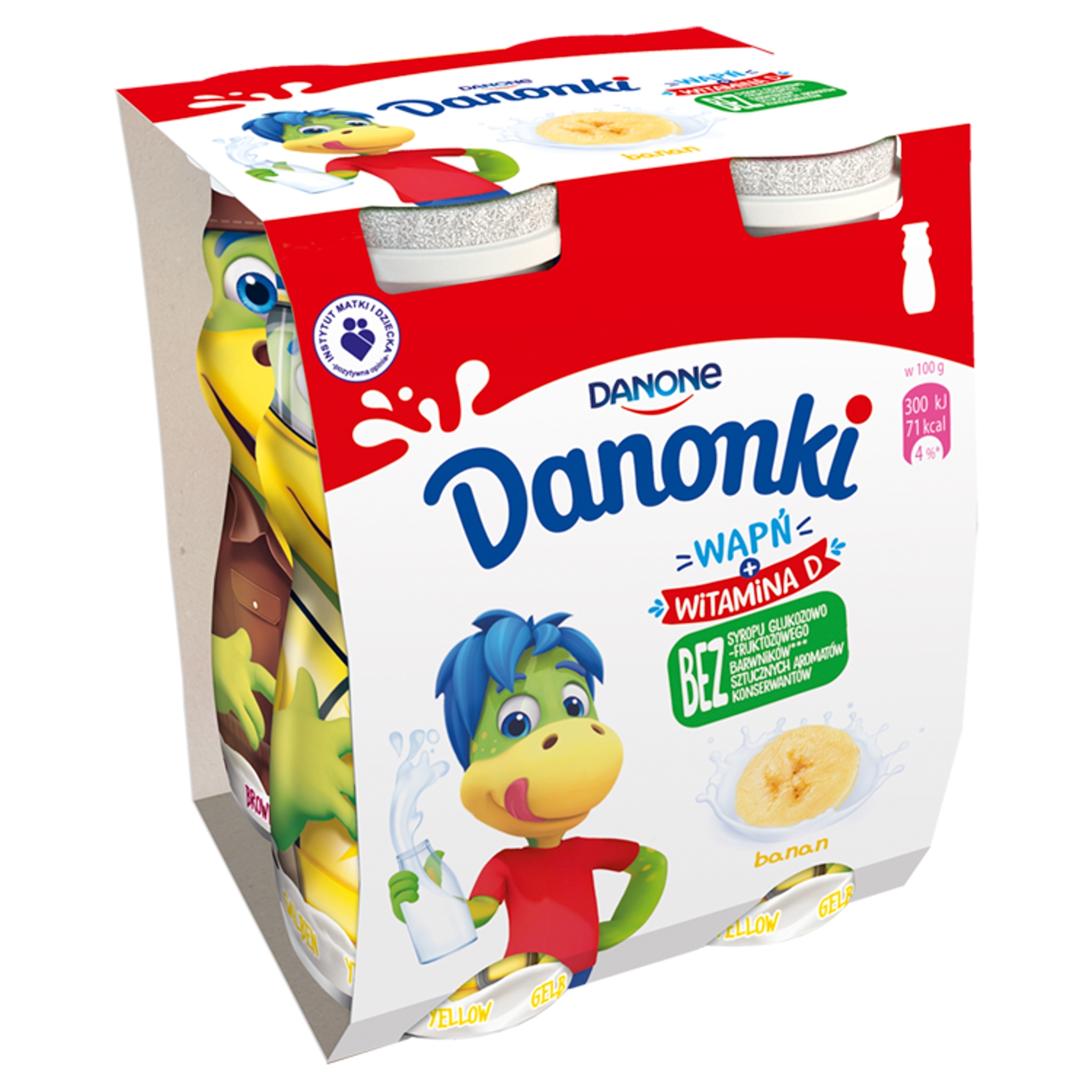 DANONKI DRINK BANAN 4X100G 14366991204 - Allegro.pl