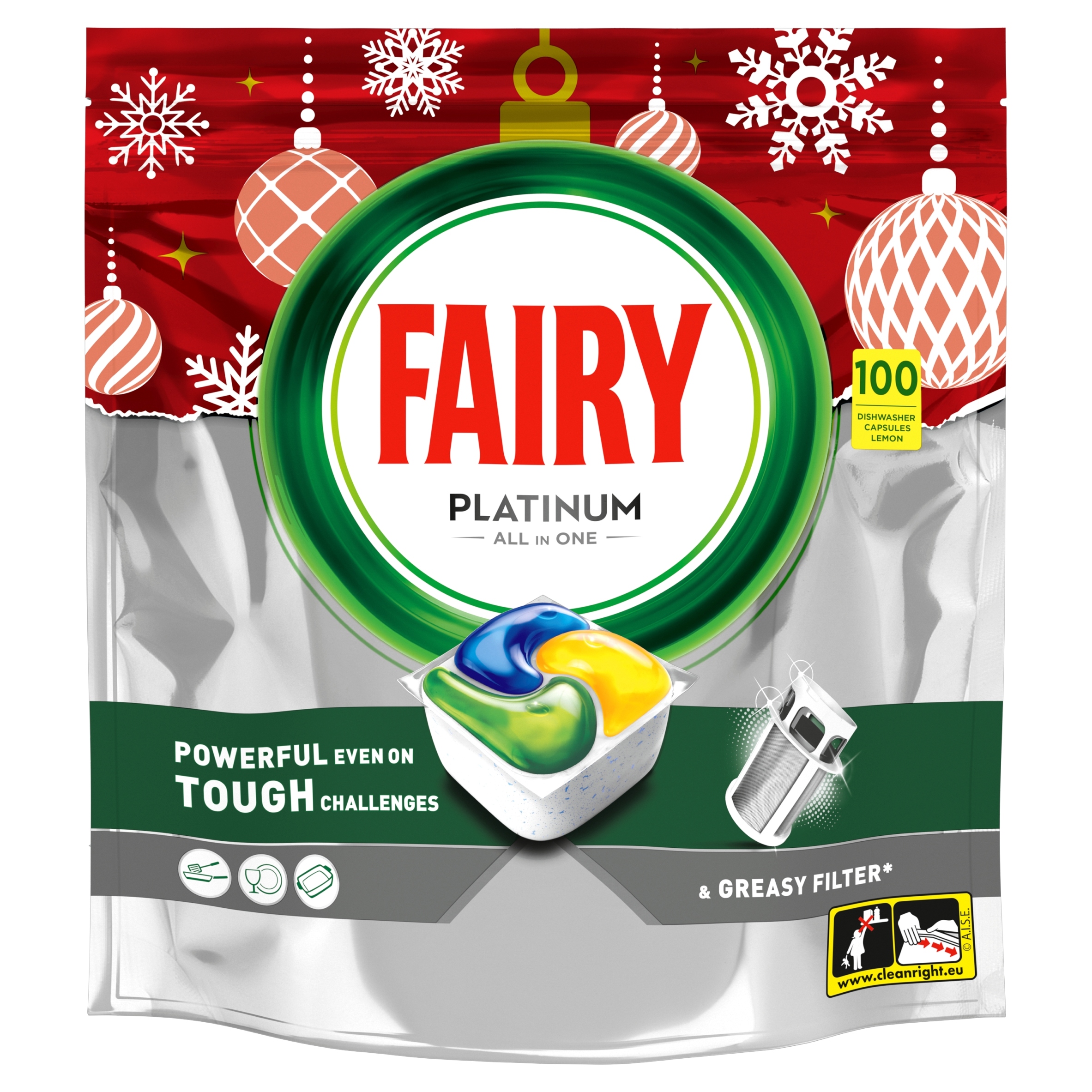 Fairy Platinum All In One Dishwasher Tablets Lemon 100 szt ...
