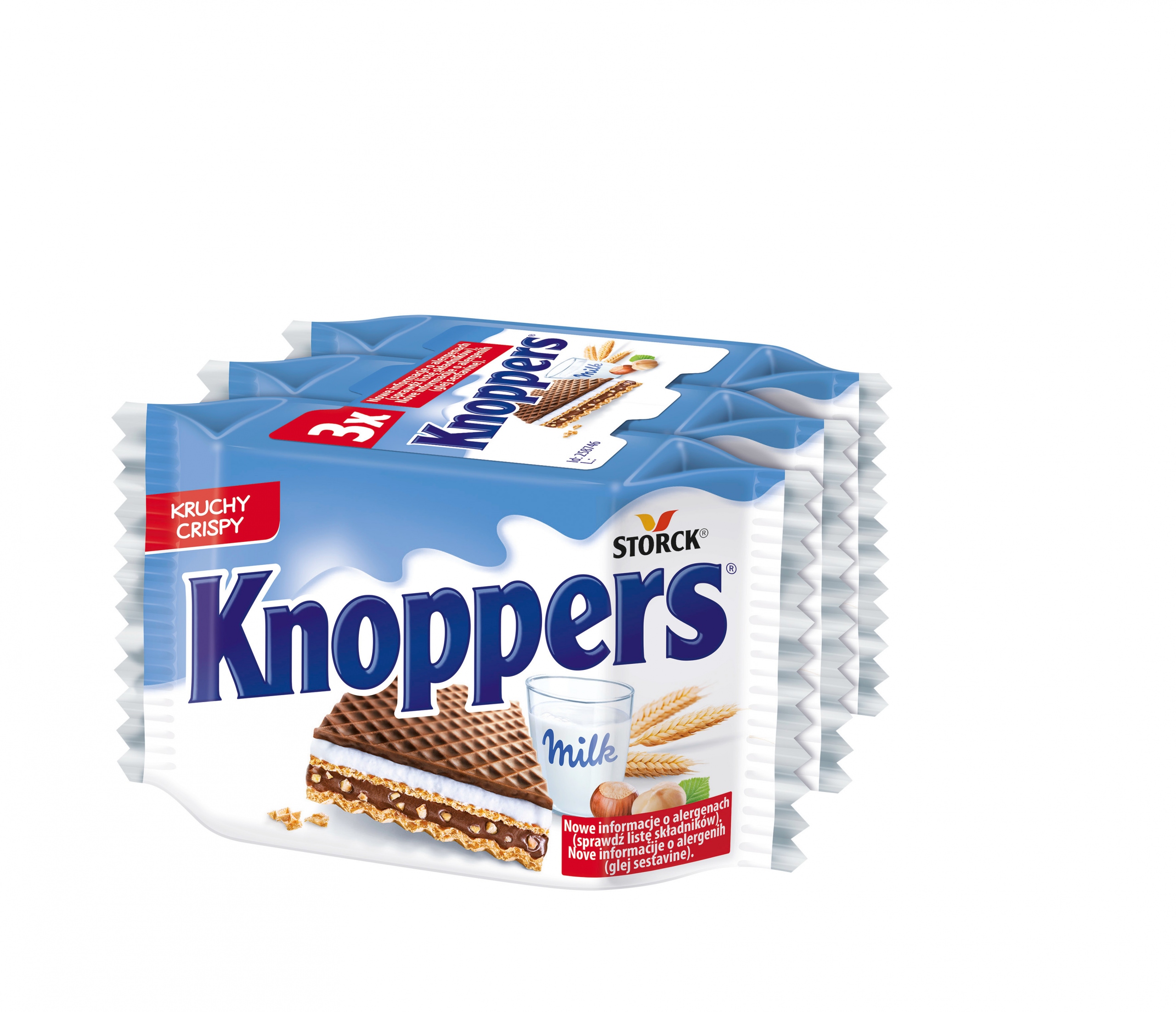 Knoppers Wafel Czekoladowy 25g x 3 szt • Cena, Opinie - Allegro