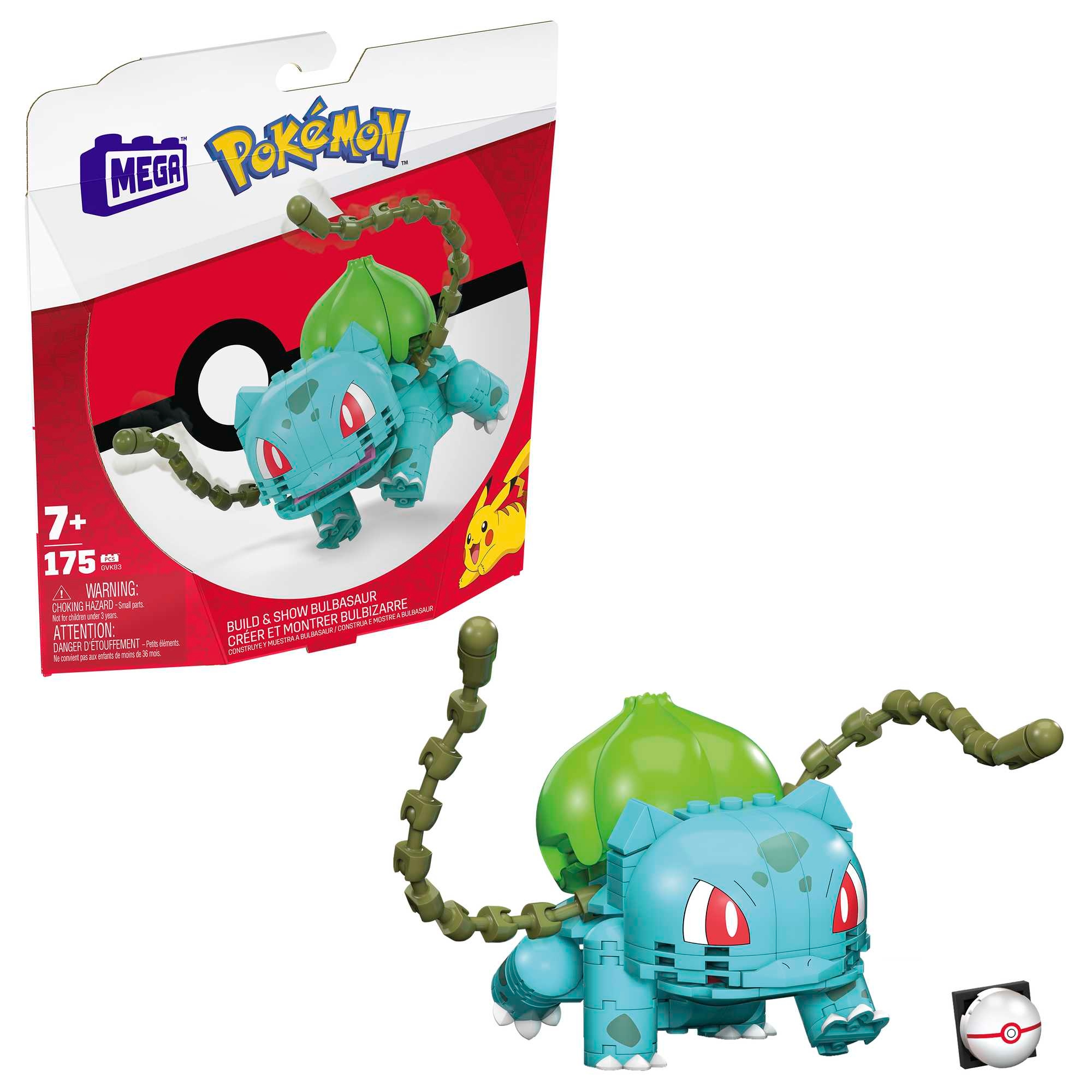 Mega Construx – Zestaw klocków Pokemon – Bulbasaur GVK83 (887961928761 ...