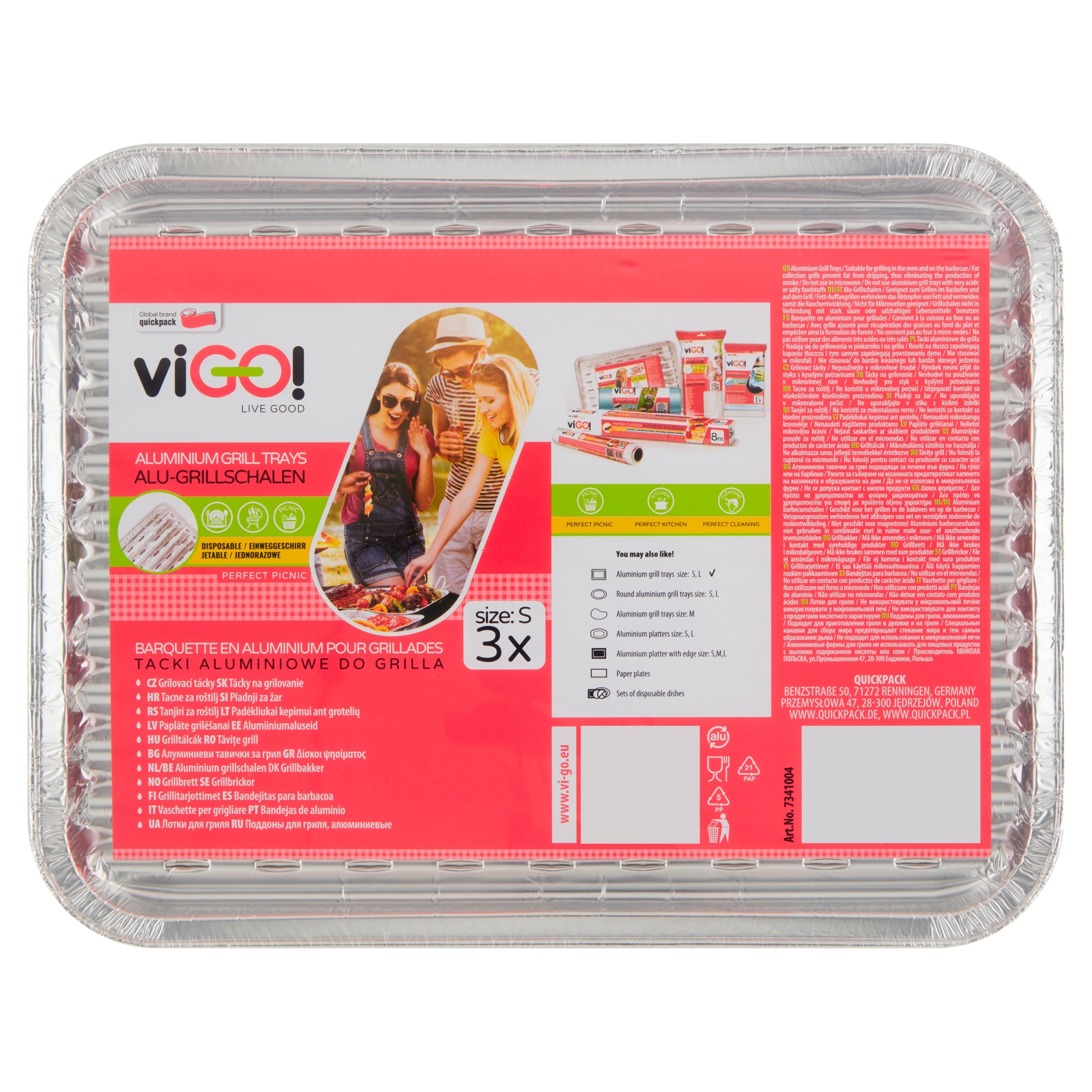 Quickpack viGO! Tacki aluminiowe do grilla3 szt (5902841430792) • Cena ...