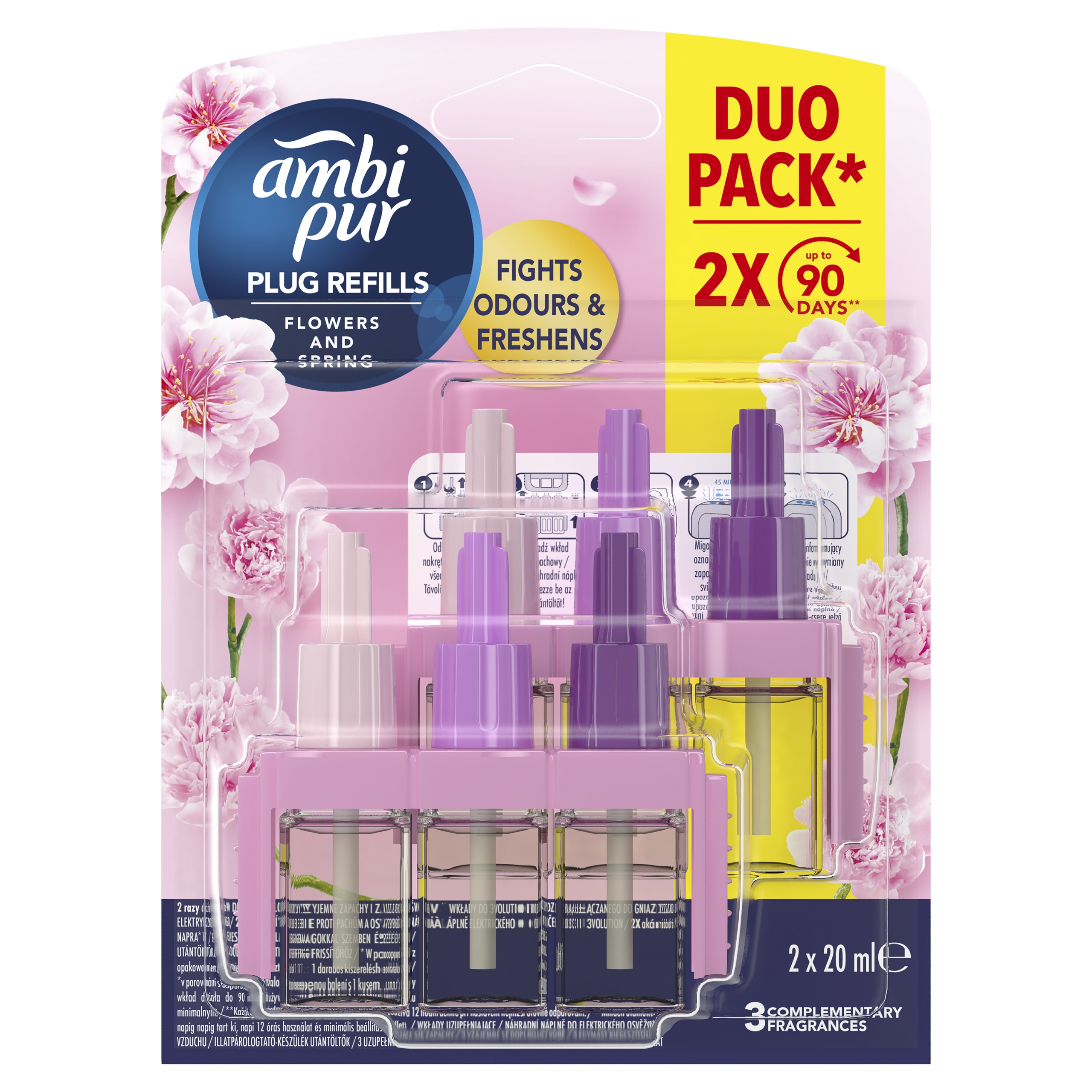 WKŁAD Ambi Pur 3Volution FLOWERS & Spring 2x20ml ZAPAS odświeżacZ DUO ...