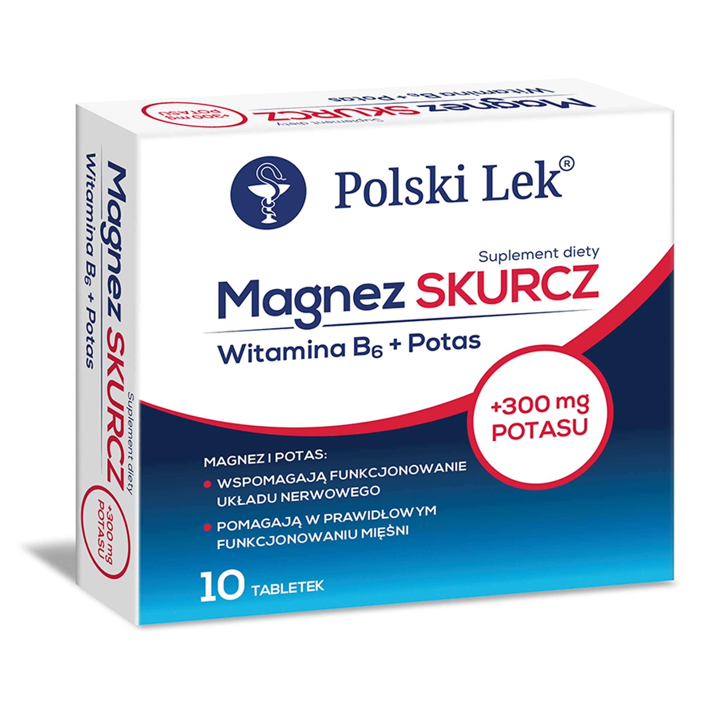 Magnez skurcz Witamina B6+Potas Polski Lek Suplement diety 10 tabletek ...
