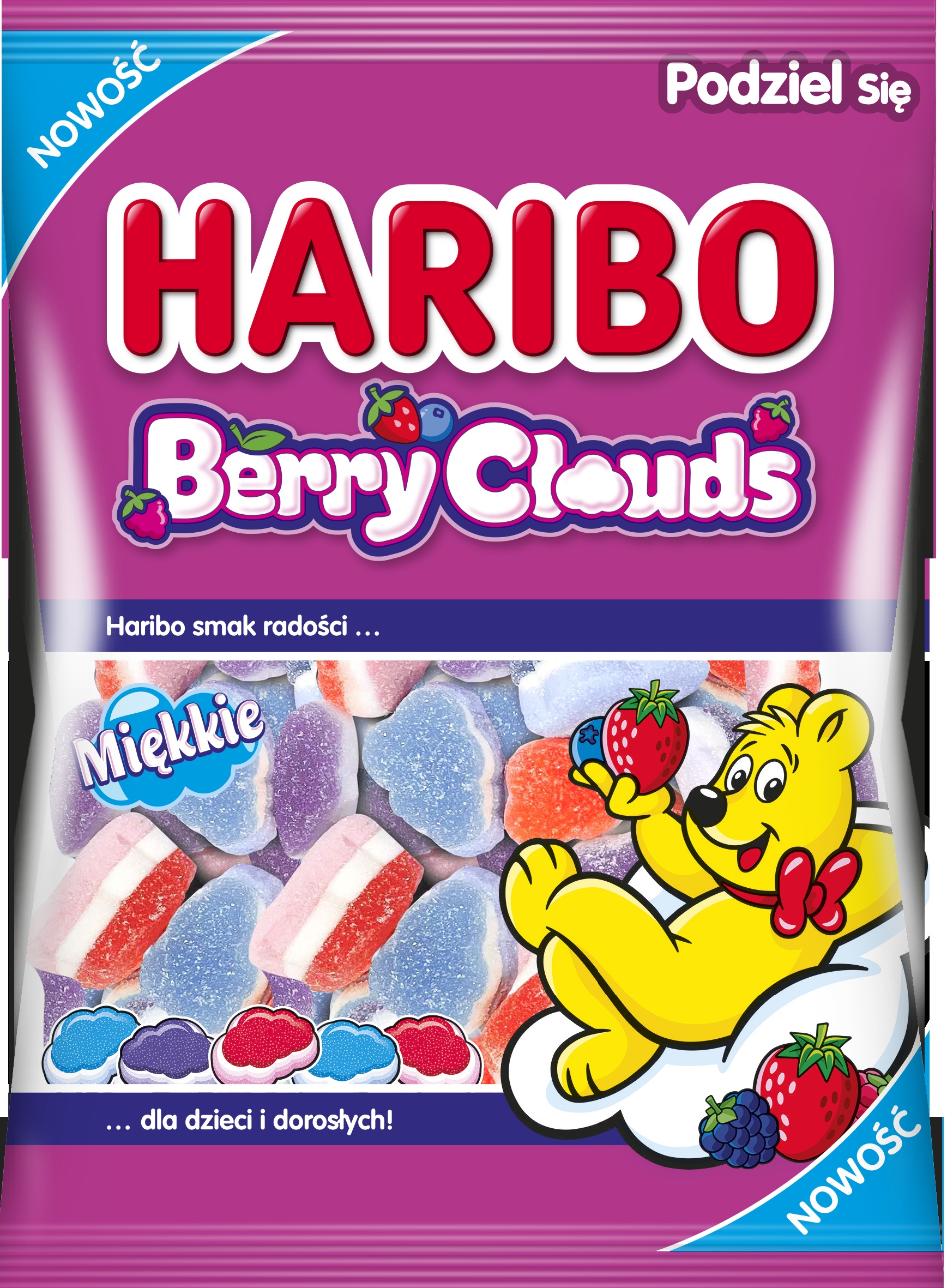 Żelki Haribo Berry Clouds Żelki o smaku owocowym 150 g Haribo ...