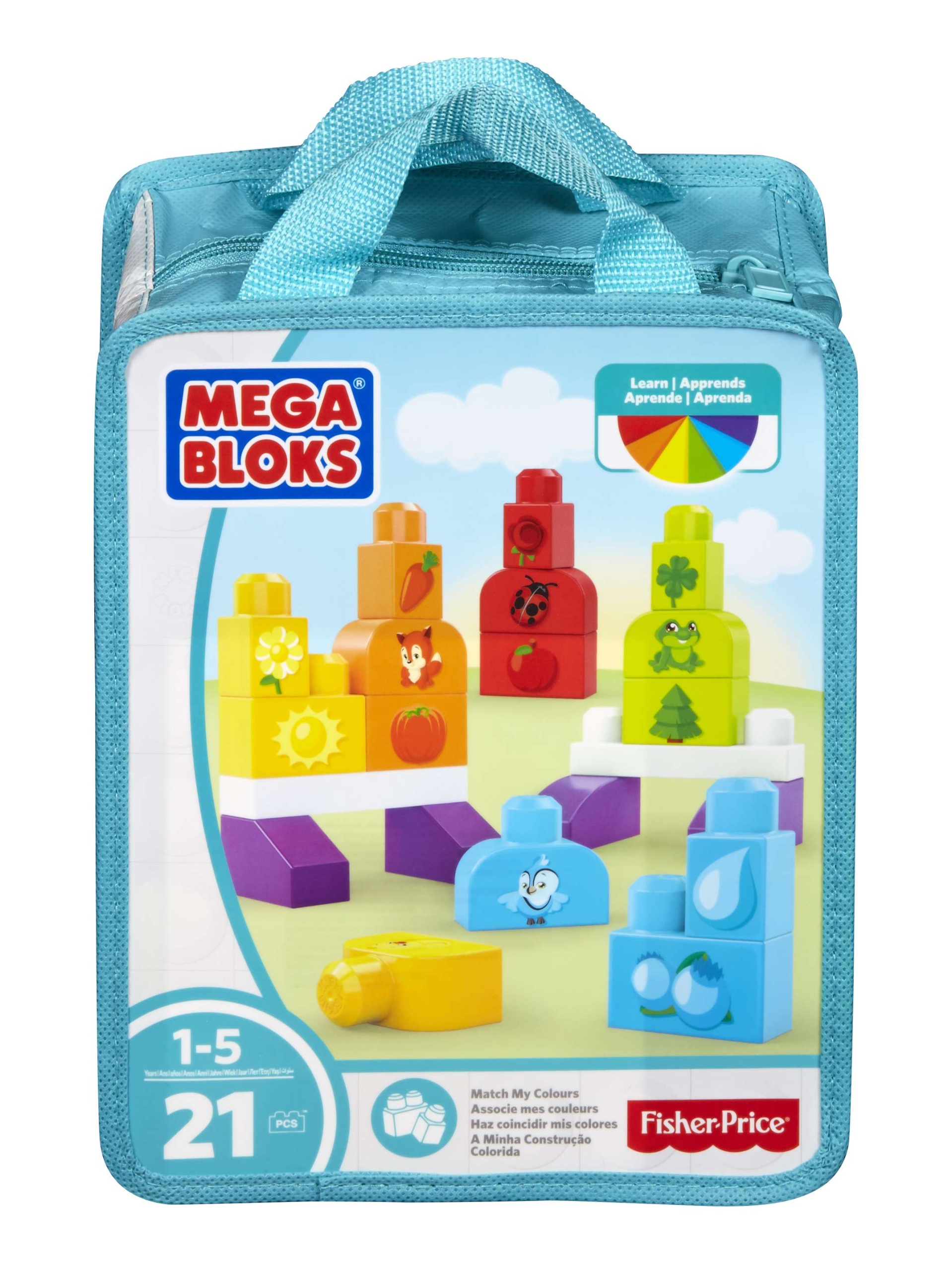 Klocki Mega Bloks First Builders torba niebieska CNH08/DXH33 ...