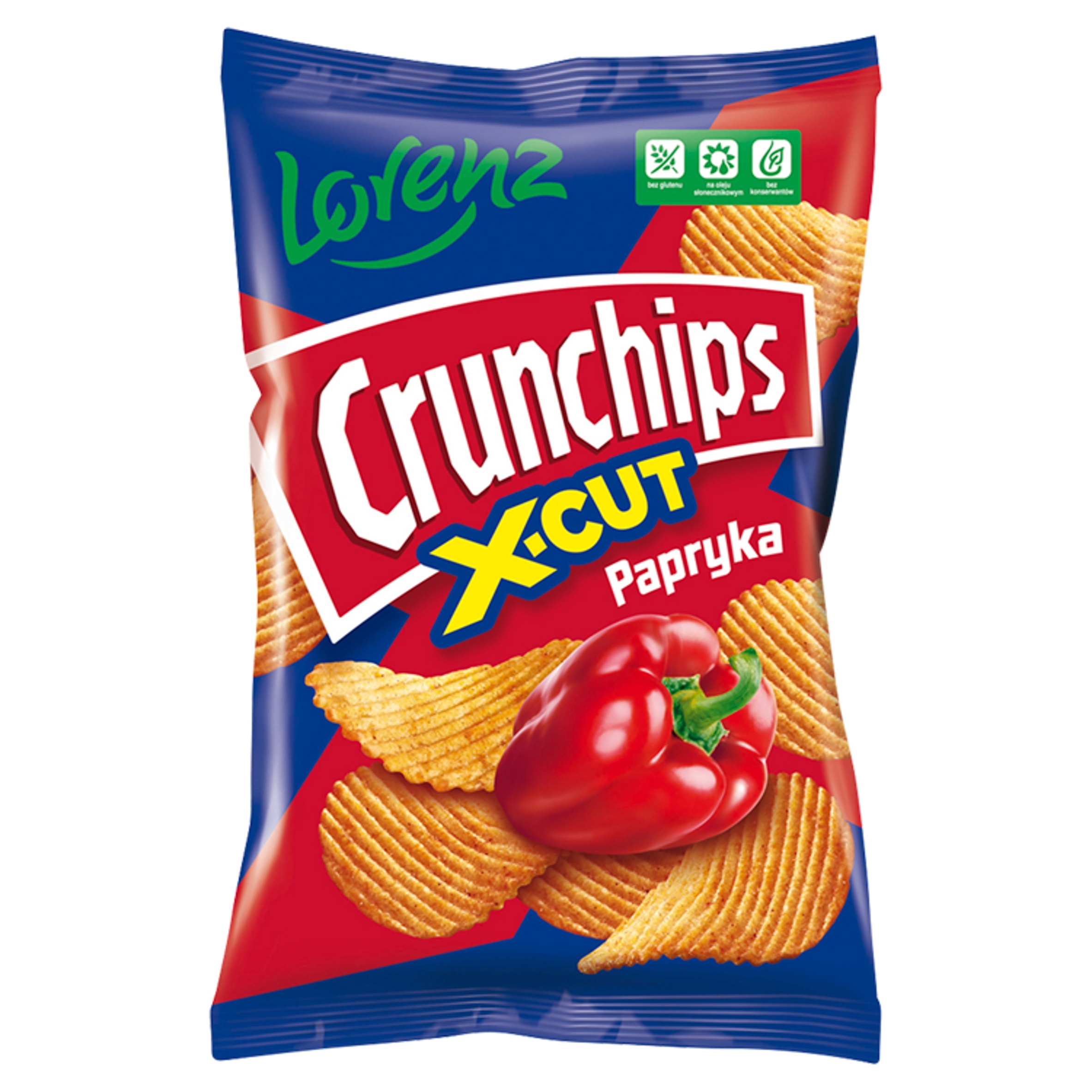 CHIPSY CRUNCHIPS X-CUT PAPRYKA 7x140G LBSNACKS 12819223147 - Allegro.pl