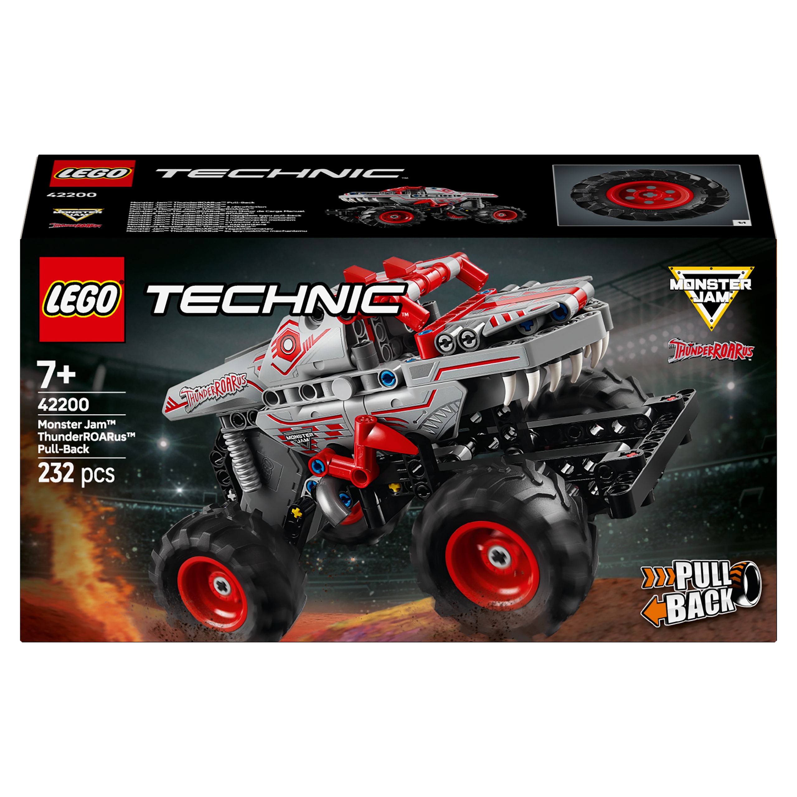 LEGO Technic 42200 Monster Jam ThunderROARus z silnikiem nakręcanym ...
