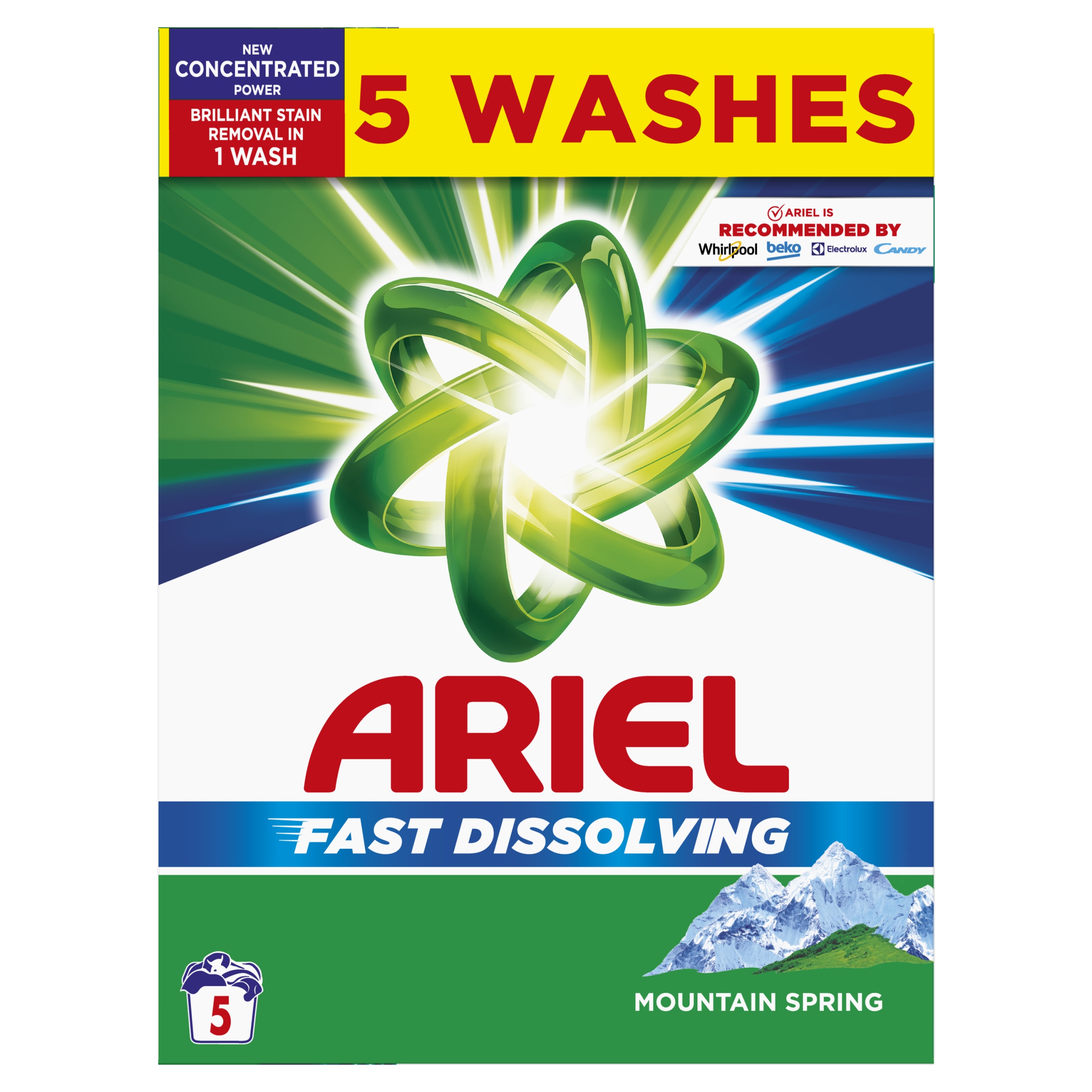 Ariel Fast Dissolving Mountain Spring Proszek 275G • Cena, Opinie - Allegro