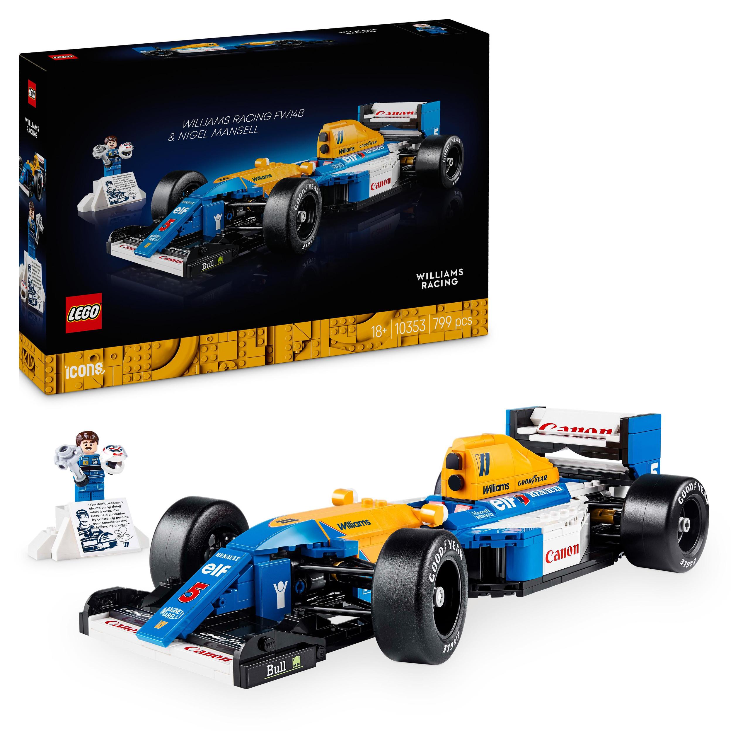 LEGO ICONS 10353 Williams Racing FW14B i Nigel Mansell (5702017815862 ...