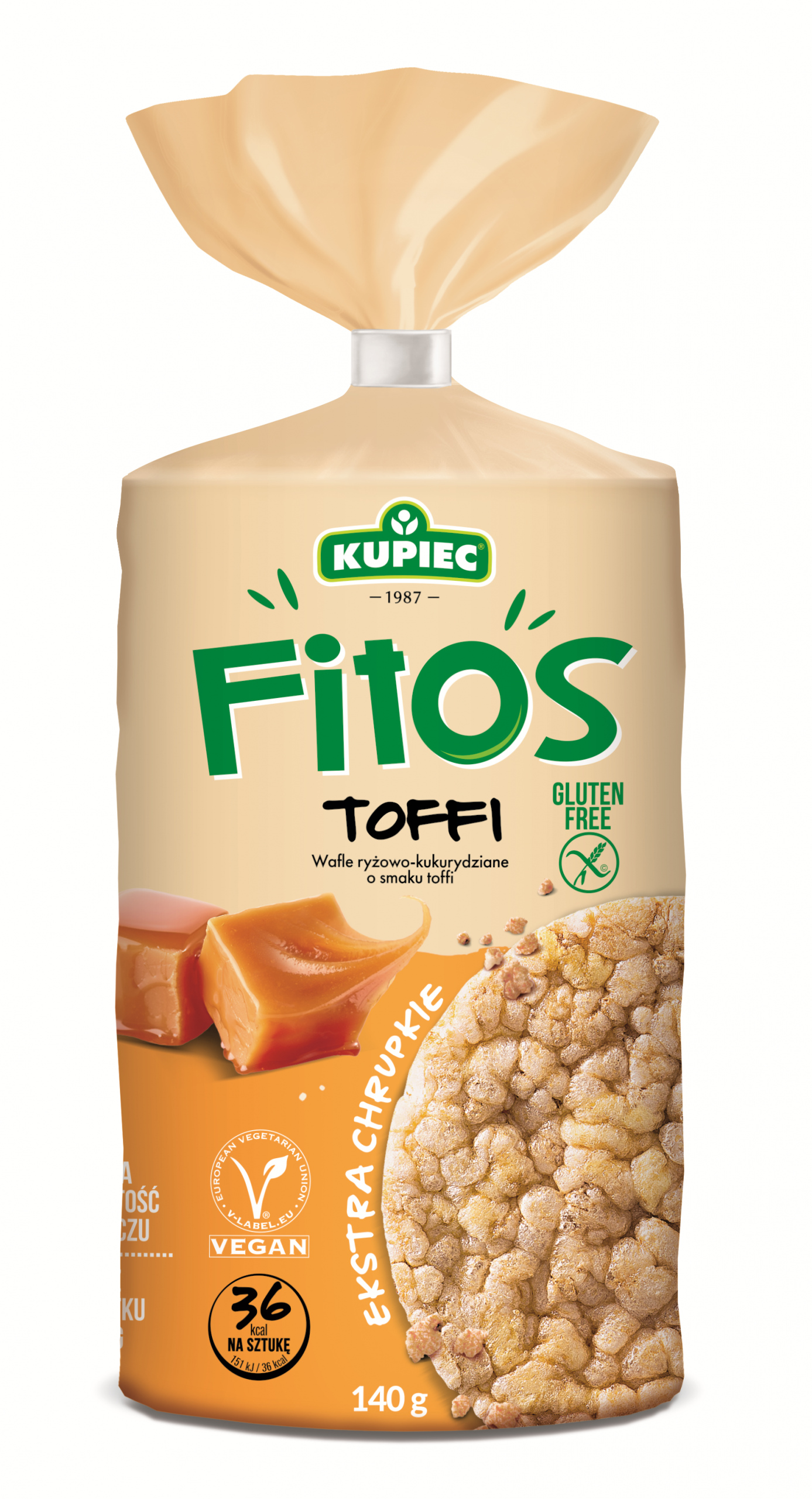 Wafle Fitos o smaku toffi 140 g 13810400068 - Allegro.pl