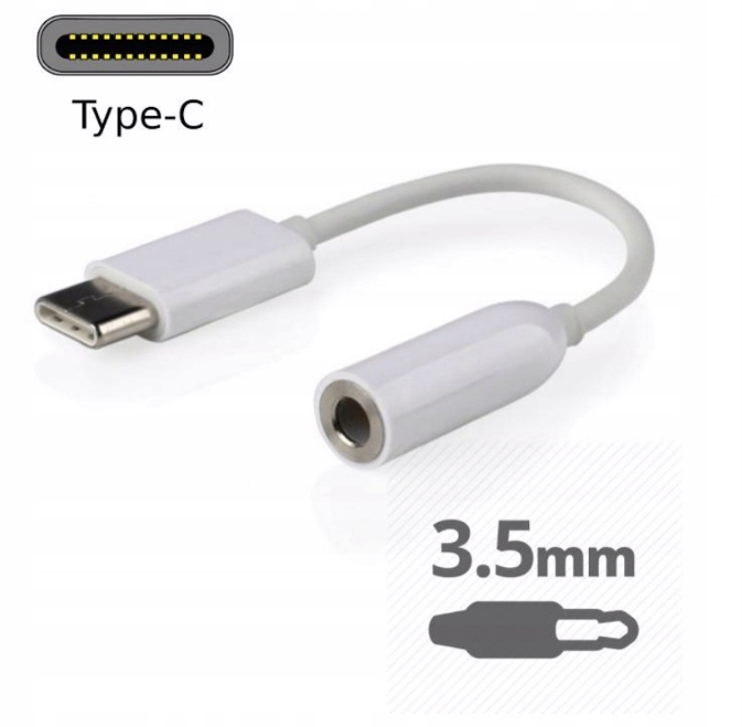 Adapter Audio USB-C Mini Jack 3,5 AUX TYPE C - Sklep, Opinie, Cena w ...