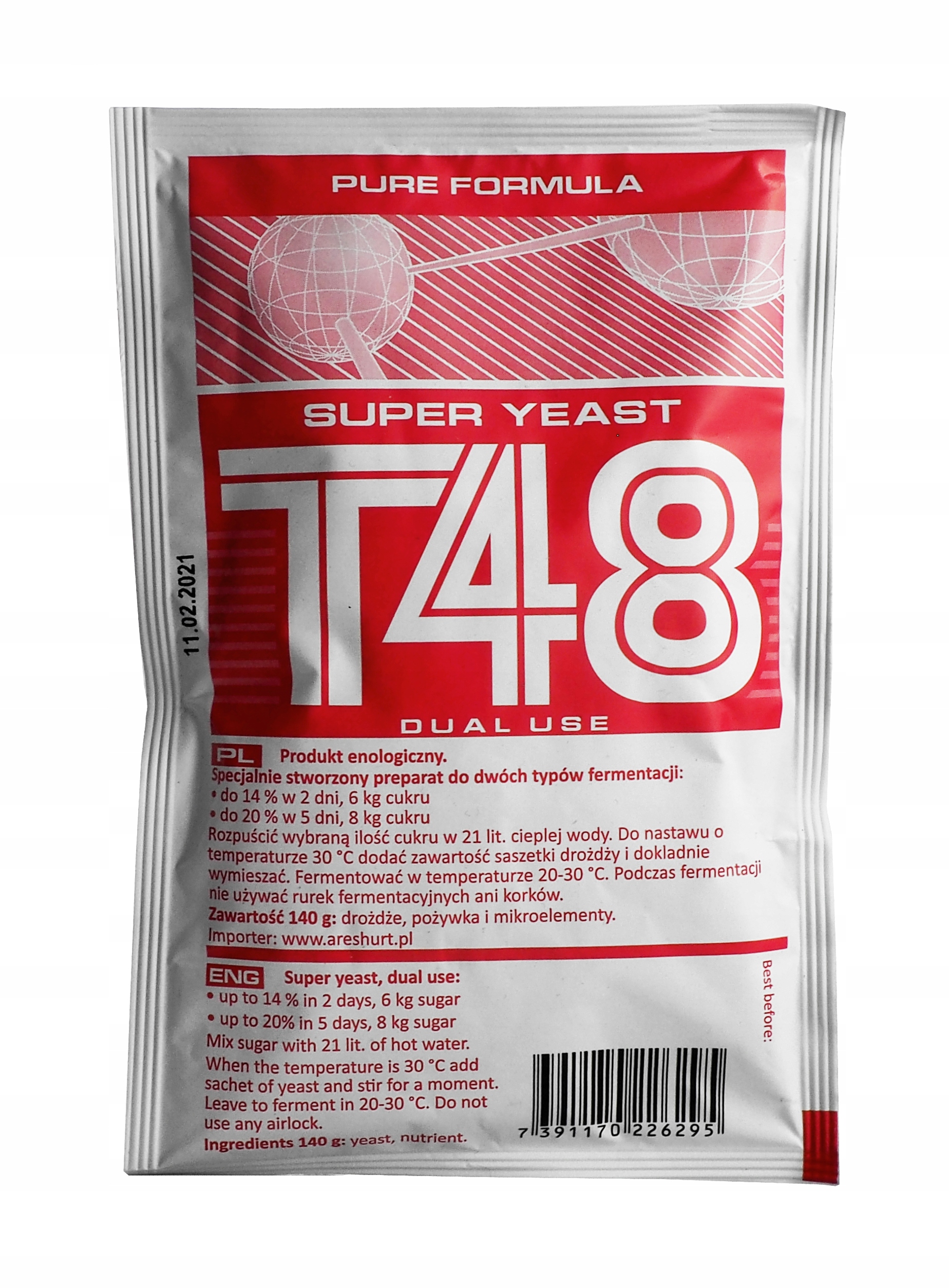 Drożdże gorzelnicze CBF Drinkit T48 140 g (7391170226295) • Cena, Opinie • Drożdże 15709971623 ...