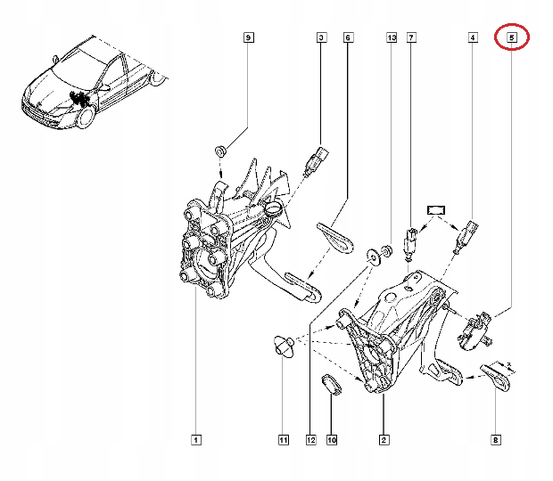 8200666173 - ДАТЧИК ПЕДАЛИ СЦЕПЛЕНИЯ LAGUNA III RENAULT ORIG купити на ...