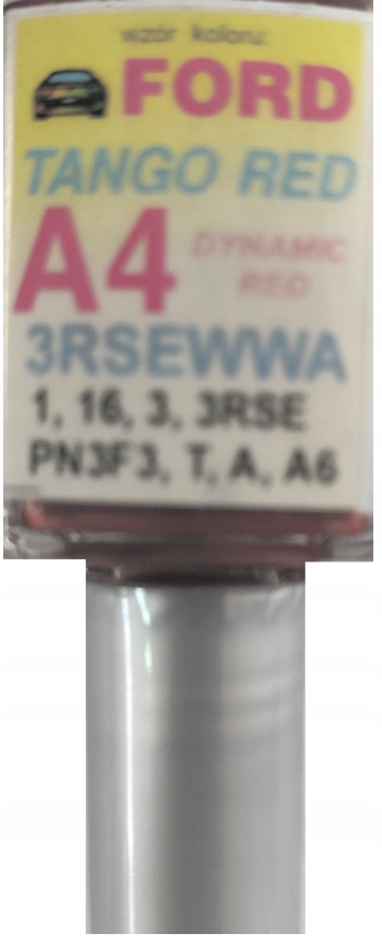 FORD TANGO RED LAKIER SAMOCHODOWY ZAPRAWKA DO RYS 10 ML ARASYSTEM ...